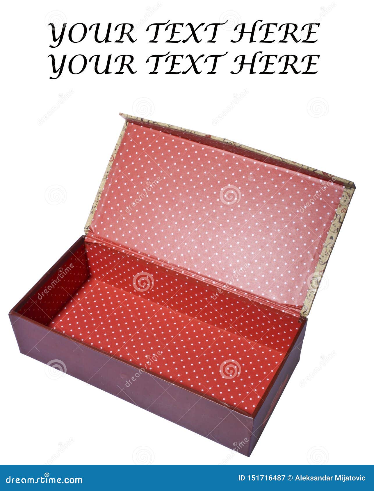 Empty Red Box Isolated on White with Space for Your Text Stock Image ...