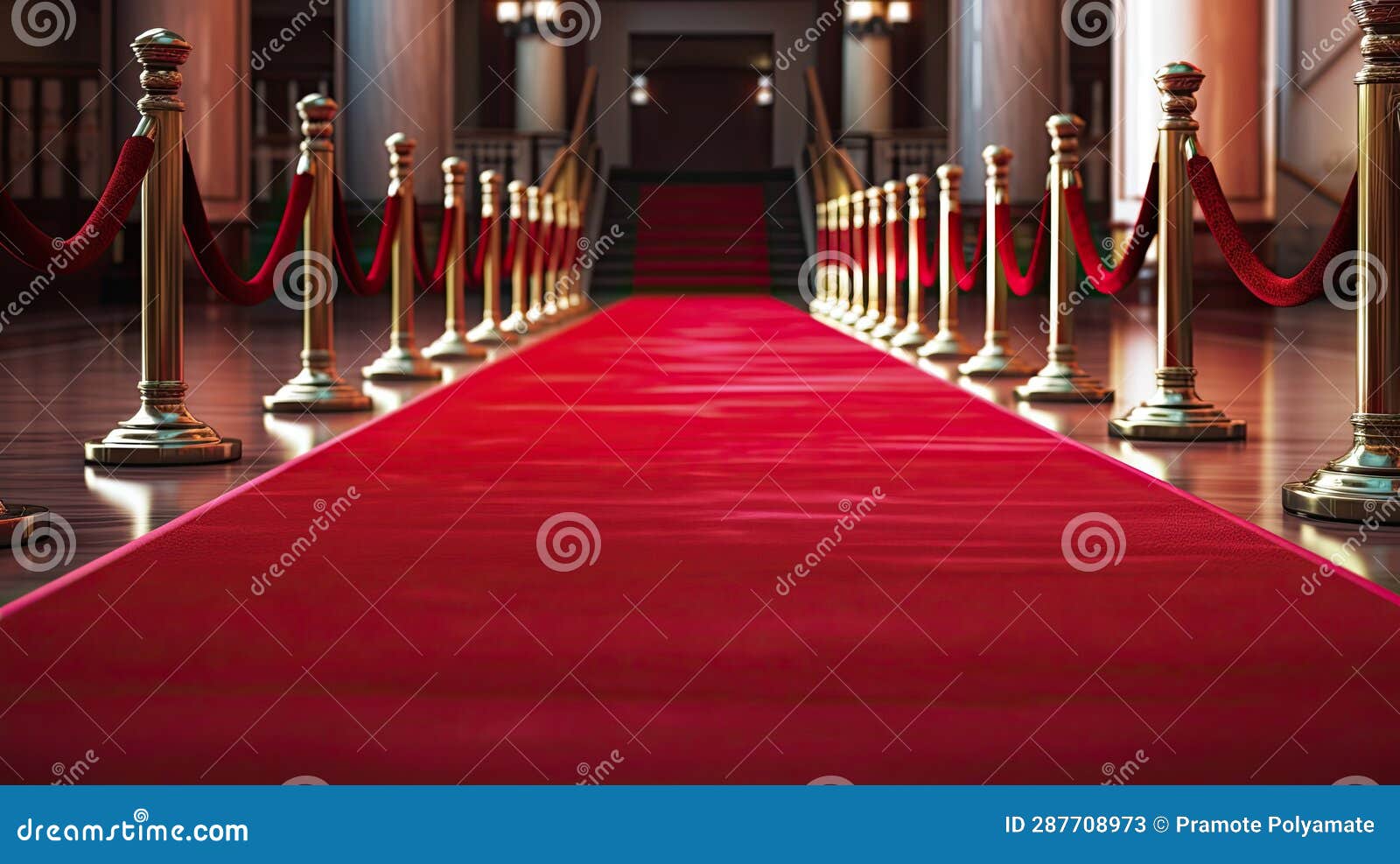Empty Red Carpet For Celebrities With Paparazzi. Award. Generative Ai ...