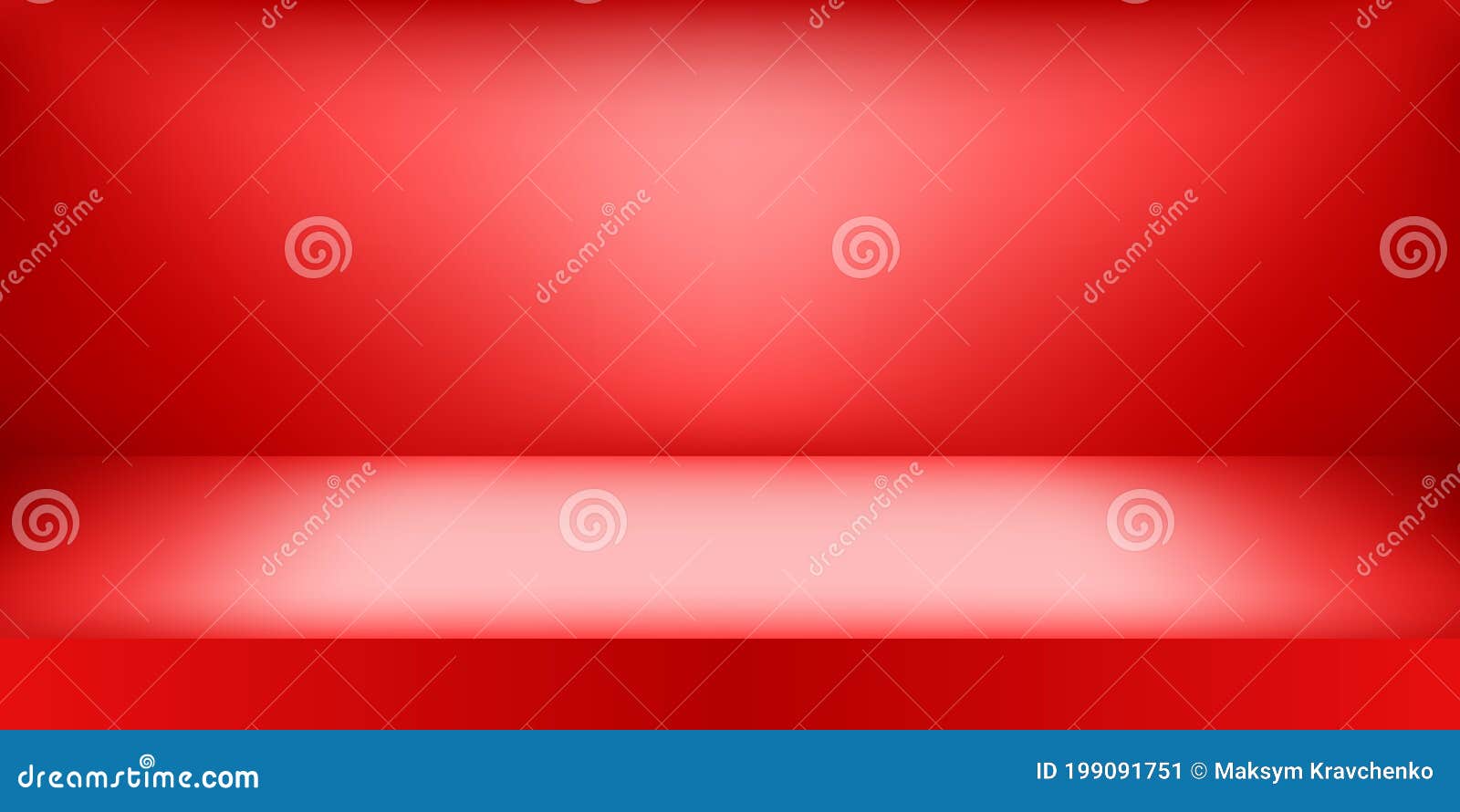 Empty Red Color Studio. Room Background, Product Display with Copy ...