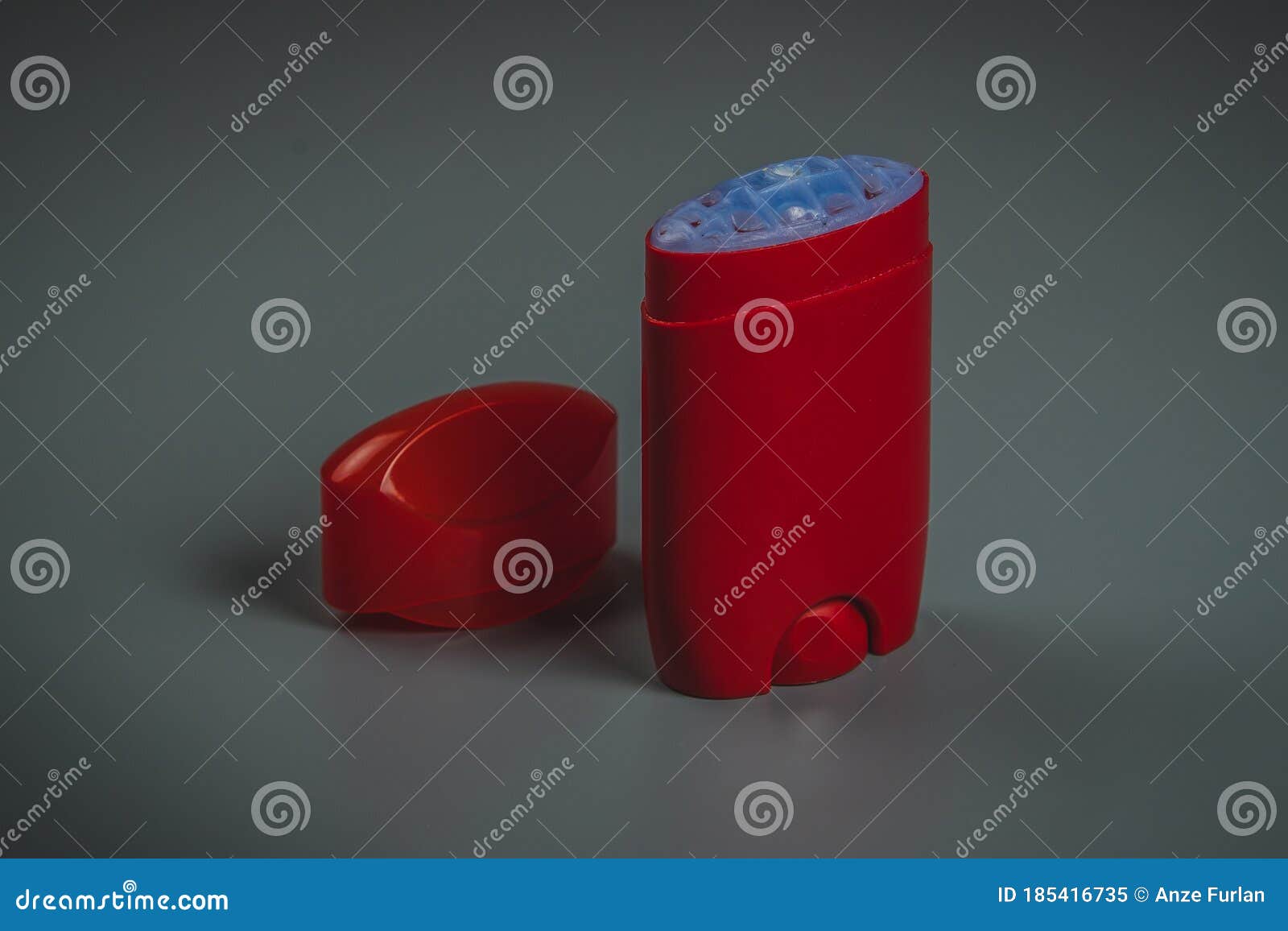 Empty red deodorant stick stock image. Image of odor - 185416735