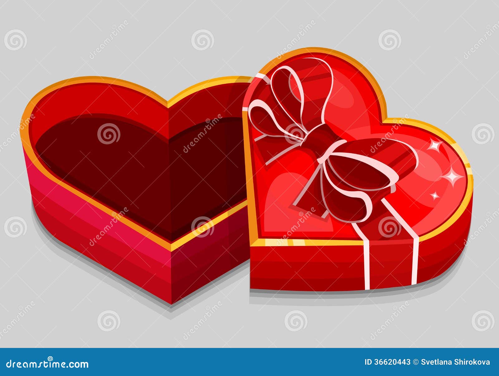 Empty red heart box stock vector. Illustration of holiday - 36620443