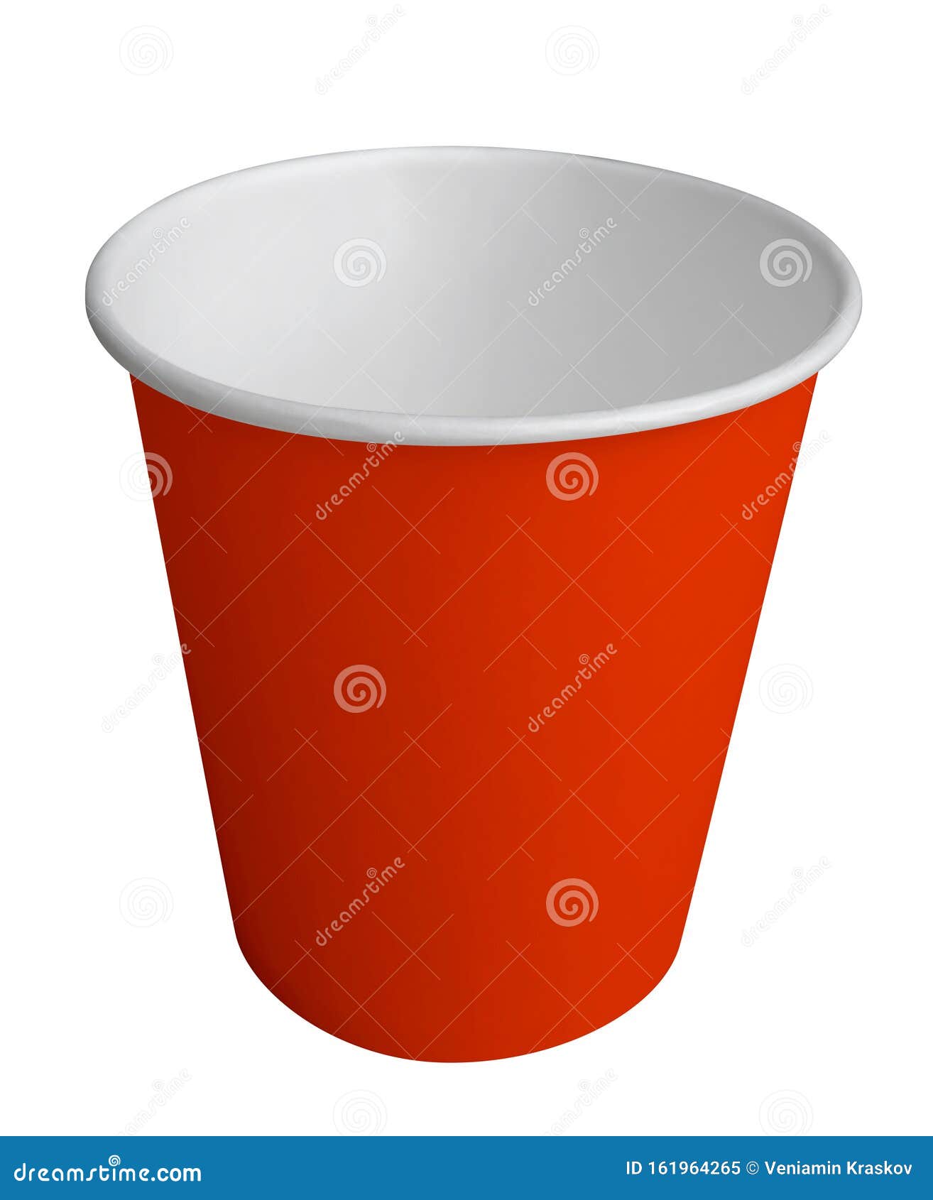Empty red paper cup stock image. Image of away, isolated - 161964265