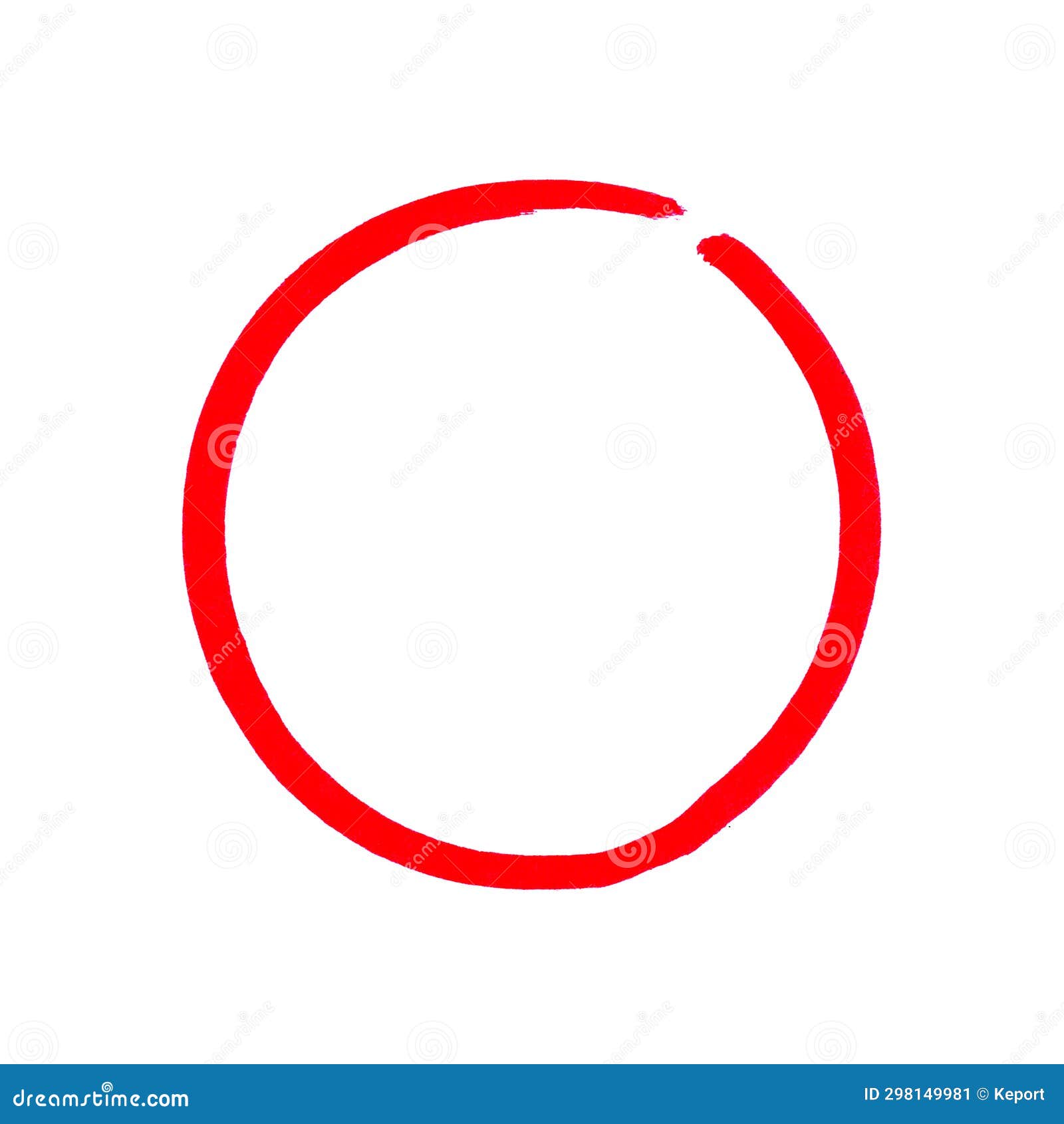 Empty Red Pencil Circle on White Background Stock Illustration ...