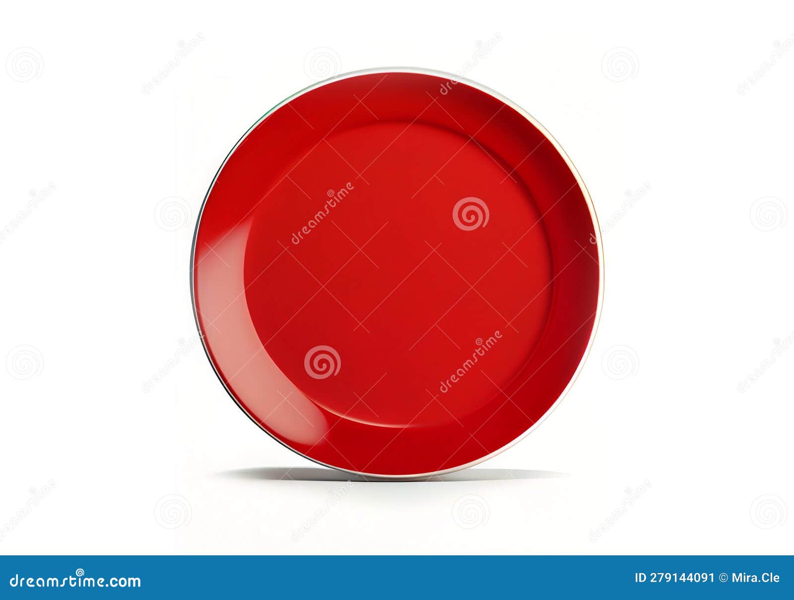Empty Red Plate Isolated on White Background, Created with Generative ...