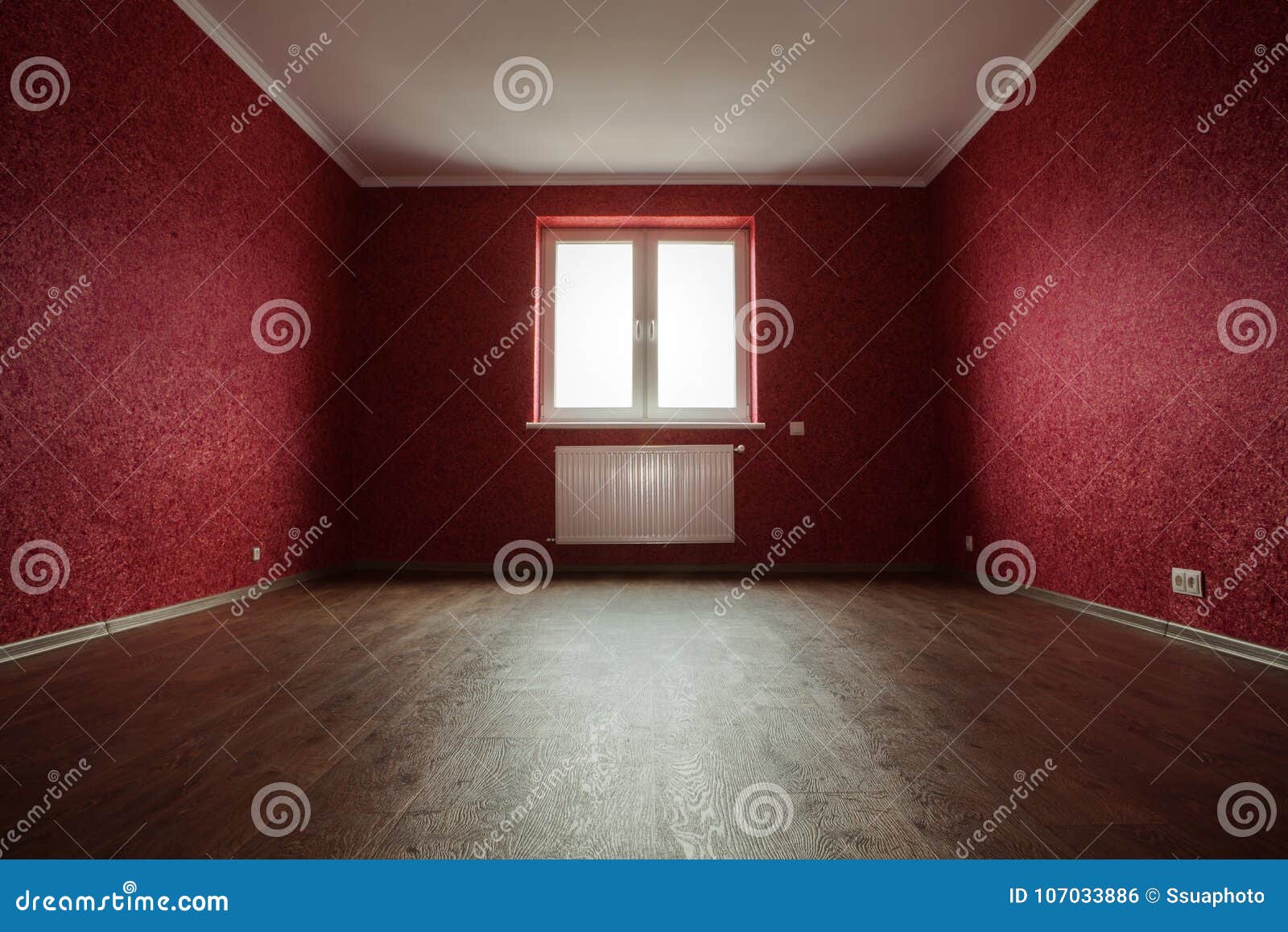 Empty red room stock photo. Image of background, project - 107033886