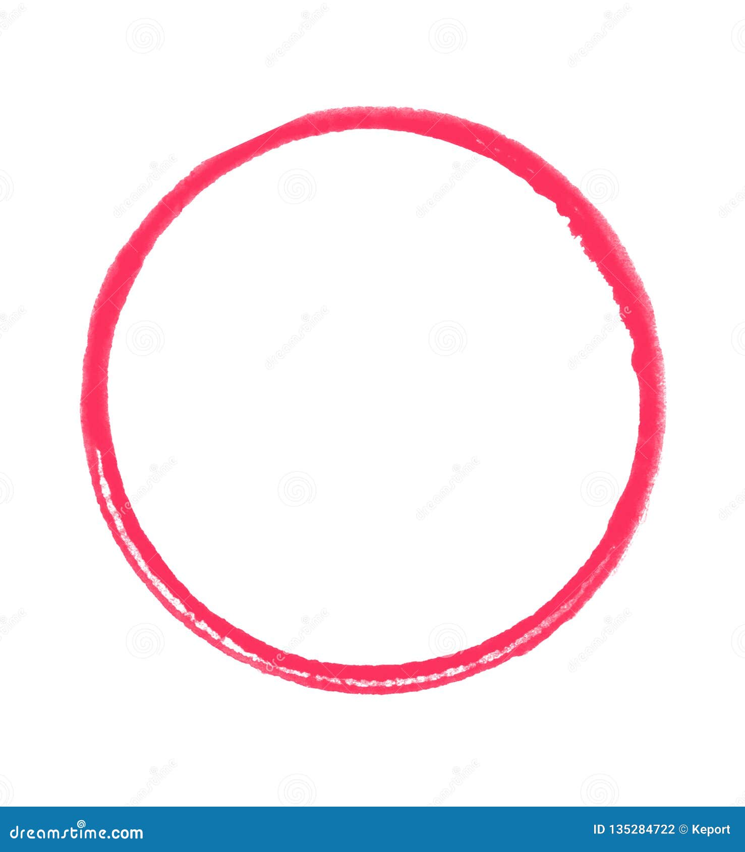 Empty Red Paintbrush Circle Stock Illustration - Illustration of white ...
