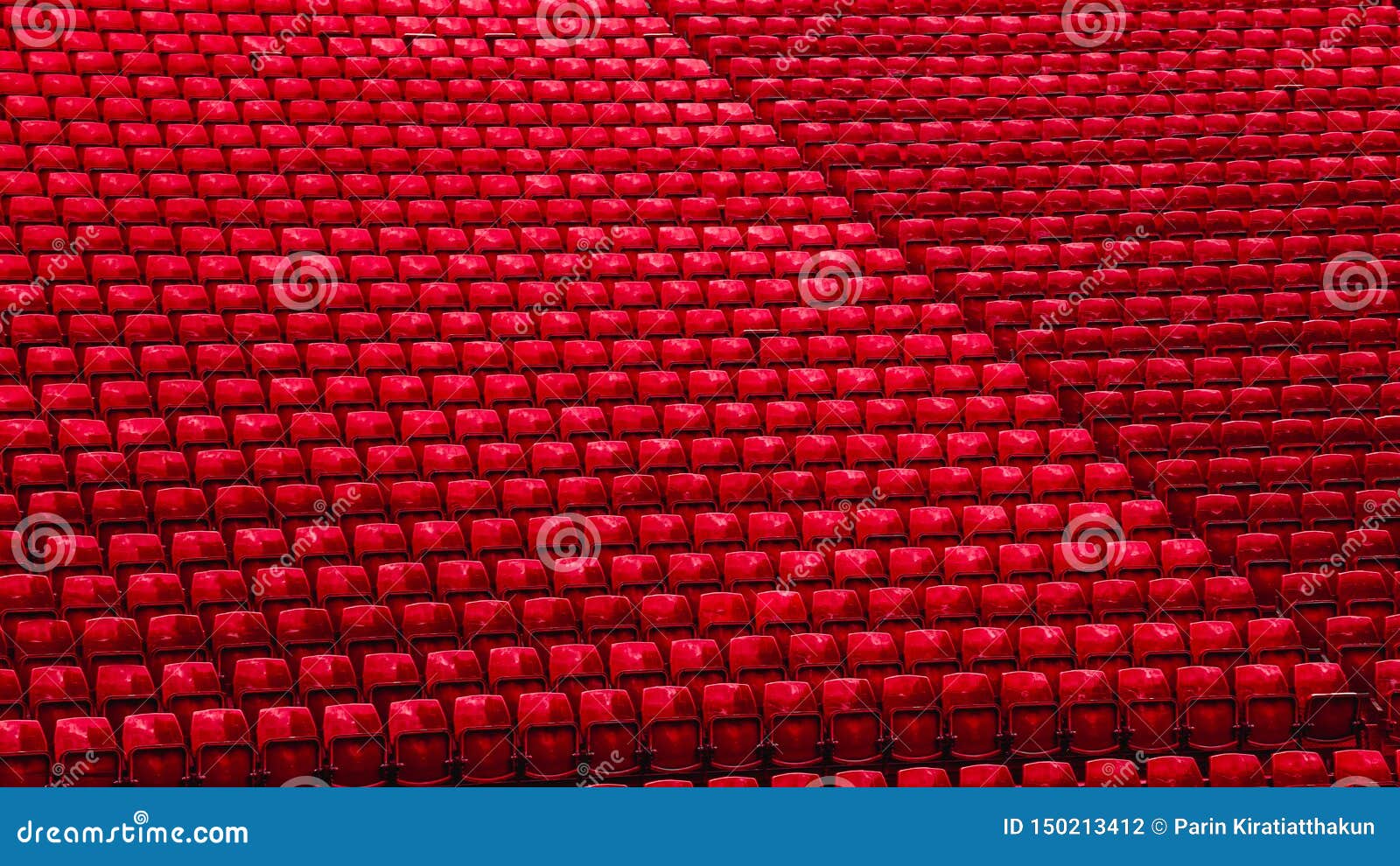 Red Seats in Stand of the Soccer Stadium Stock Photo - Image of pitch ...