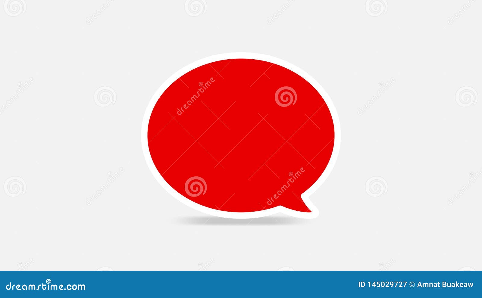 Empty Red Speech Bubbles Single for Ad, Comic Speech Bubbles Doodle or ...