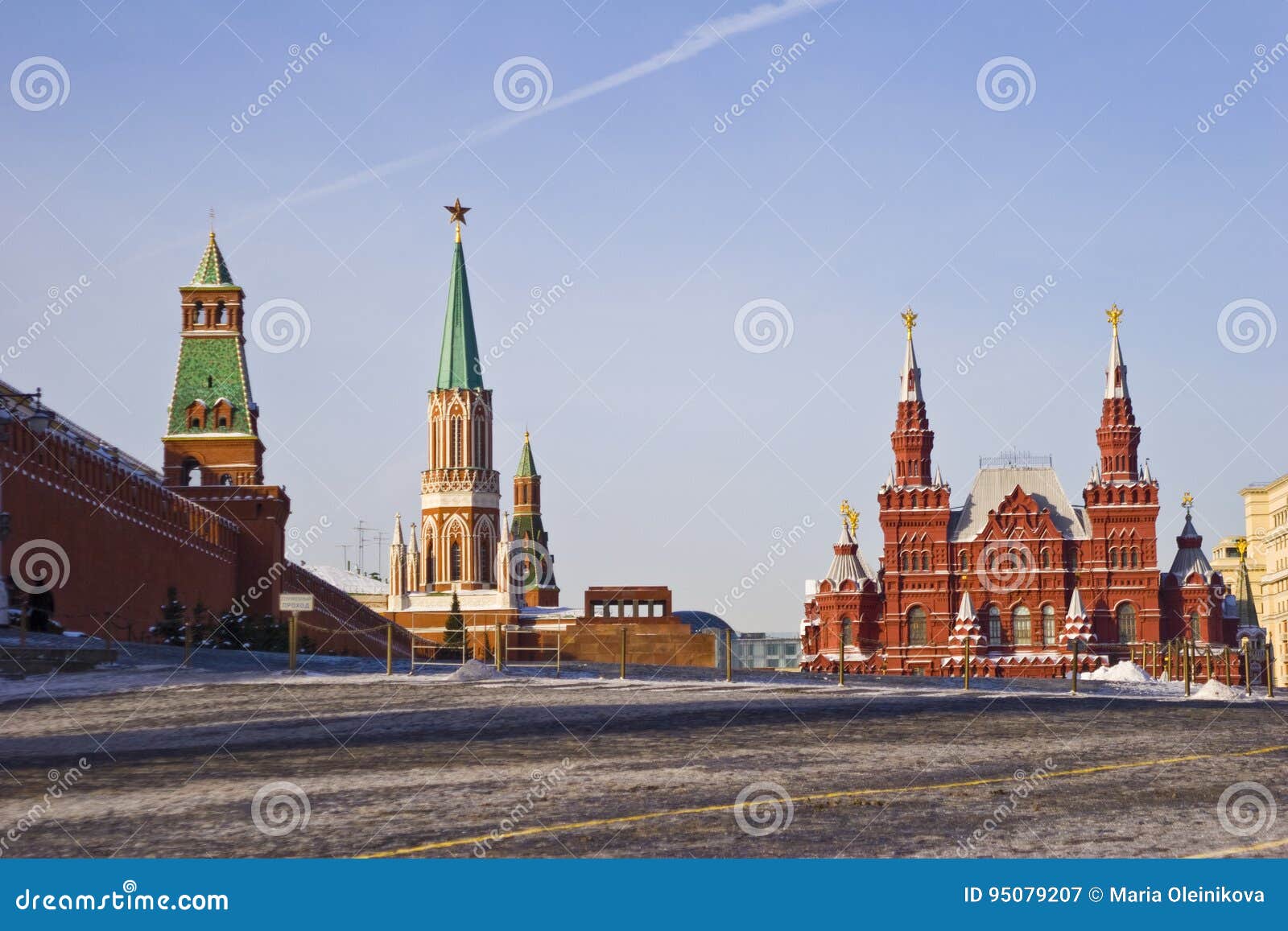 Empty Red Square in Moscow stock image. Image of area - 95079207