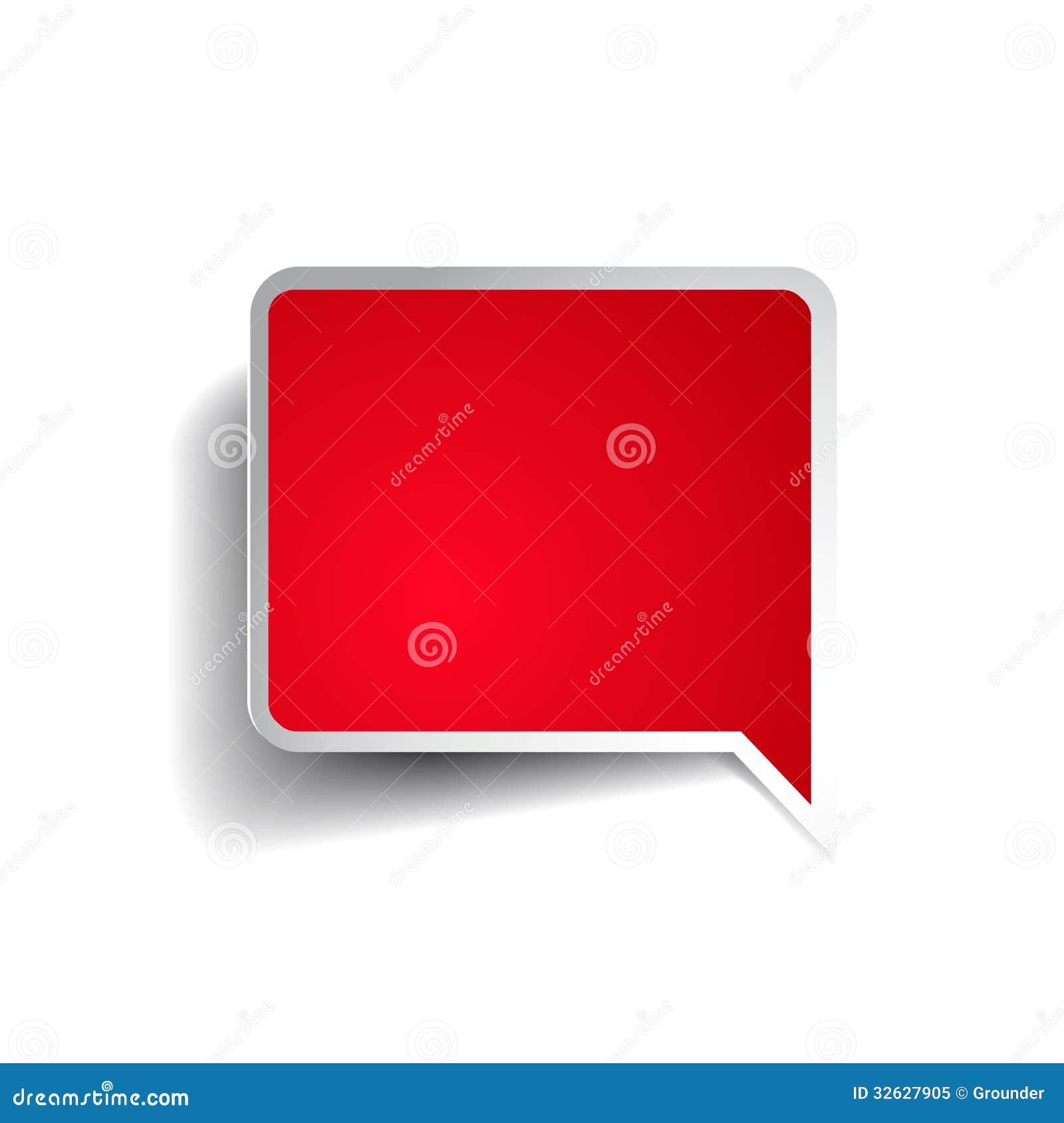 Empty Red Sticker or Speech Bubble Stock Vector - Illustration of ...