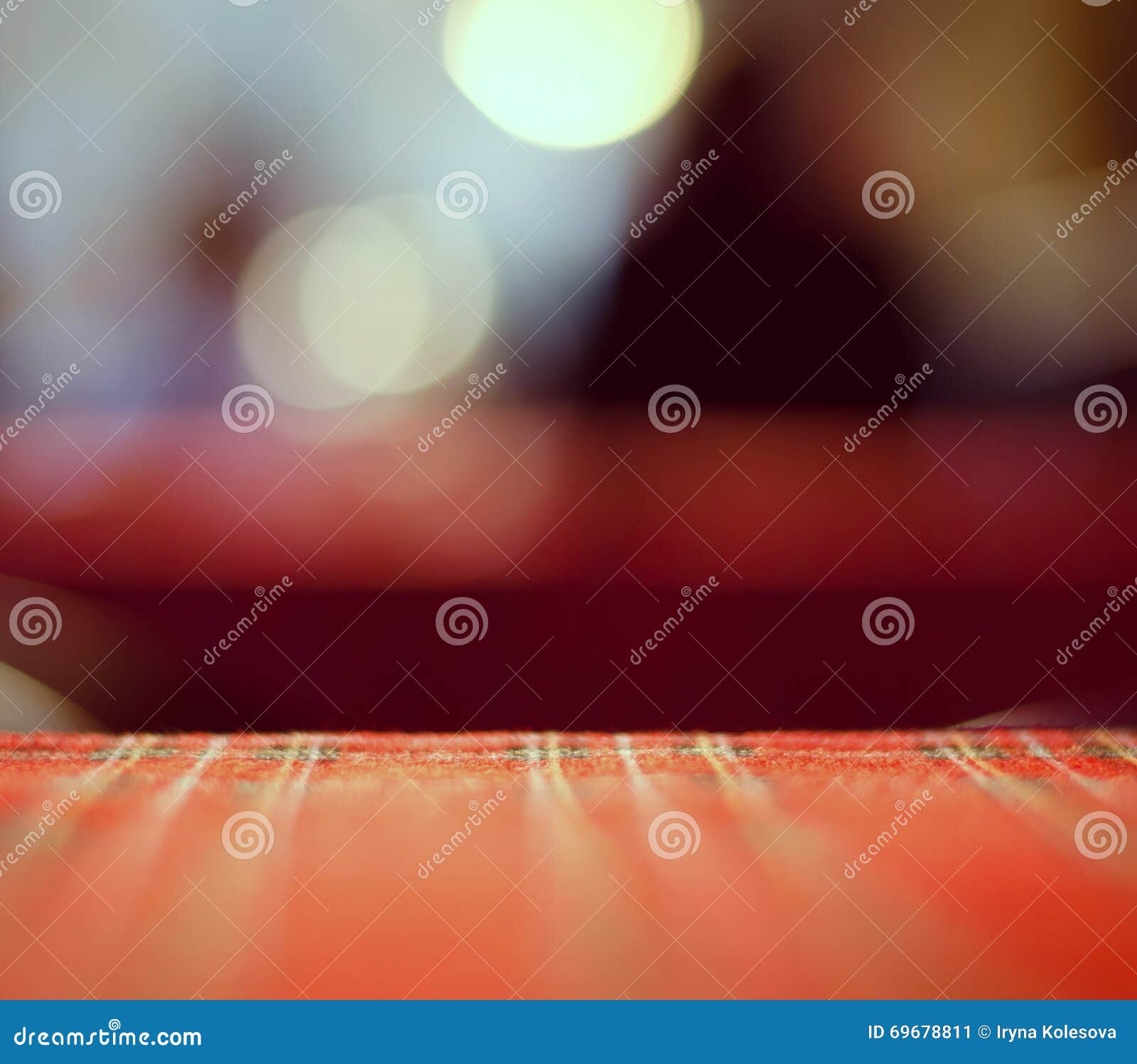 Empty Red Table and Blur Resturant Background, Street View Stock Image ...