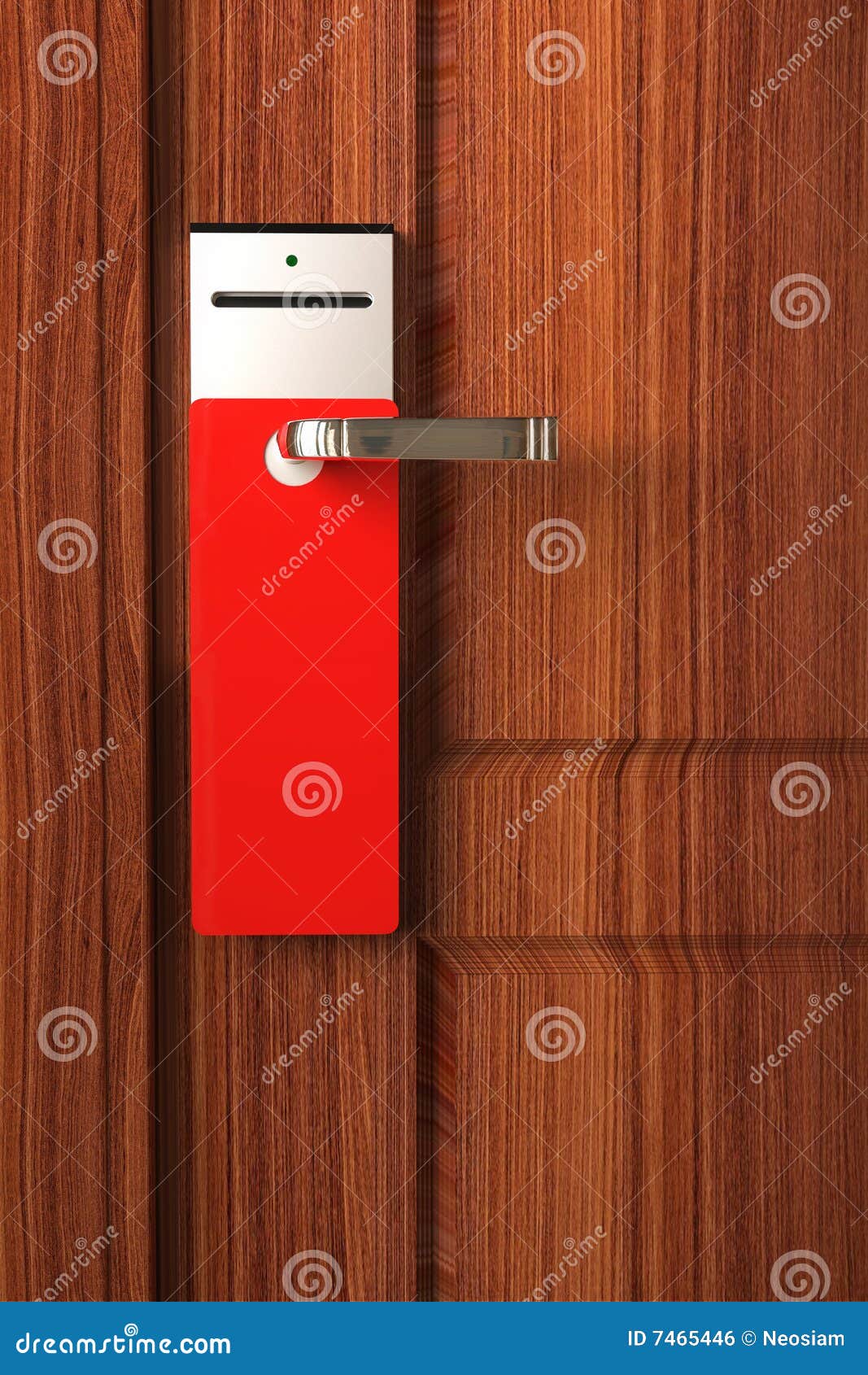 Empty Red Tag on Door Handle Stock Illustration - Illustration of ...