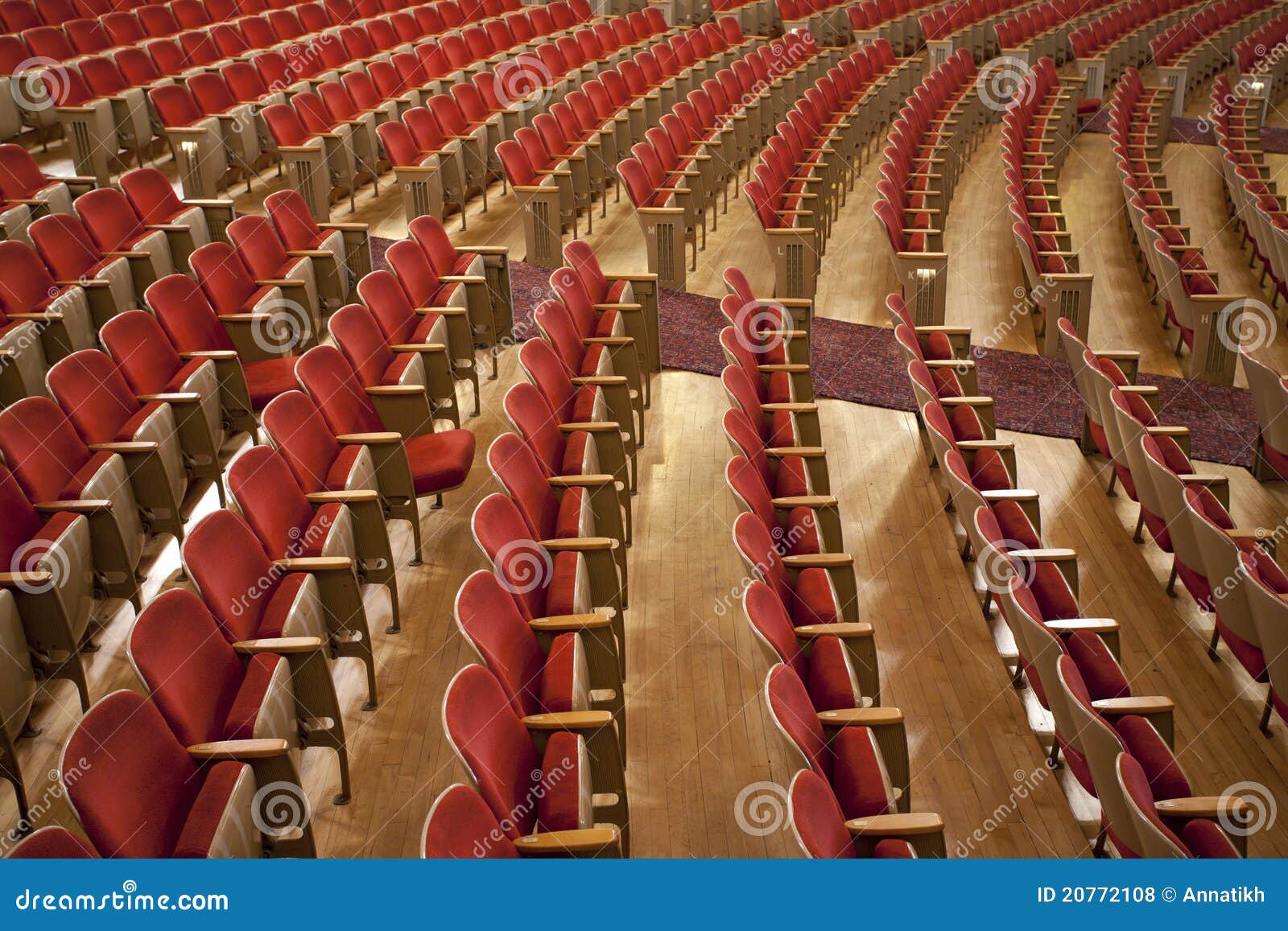 Empty Red Theater Seating stock photo. Image of empty - 20772108