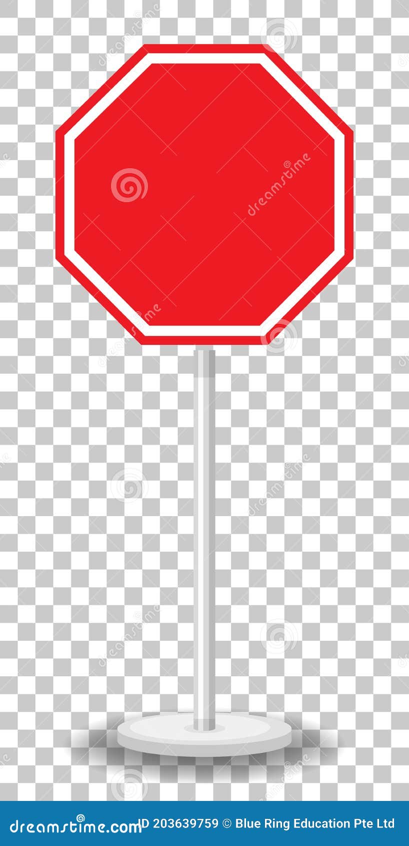 Empty Red Traffic Banner on Transparent Background Stock Vector ...