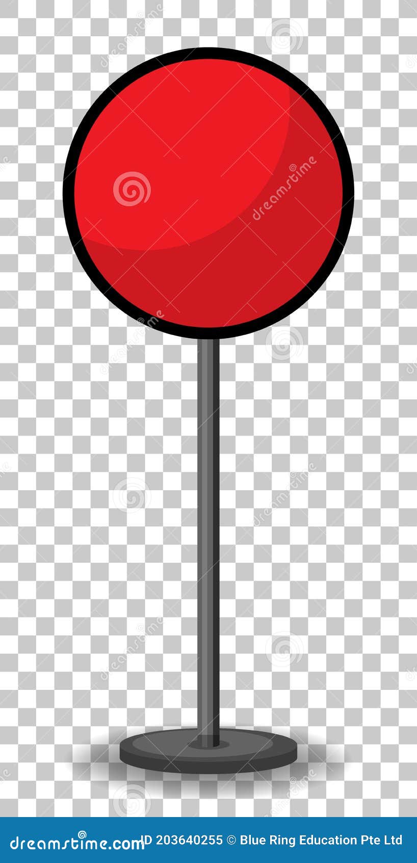 Empty Red Traffic Banner on Transparent Background Stock Vector ...