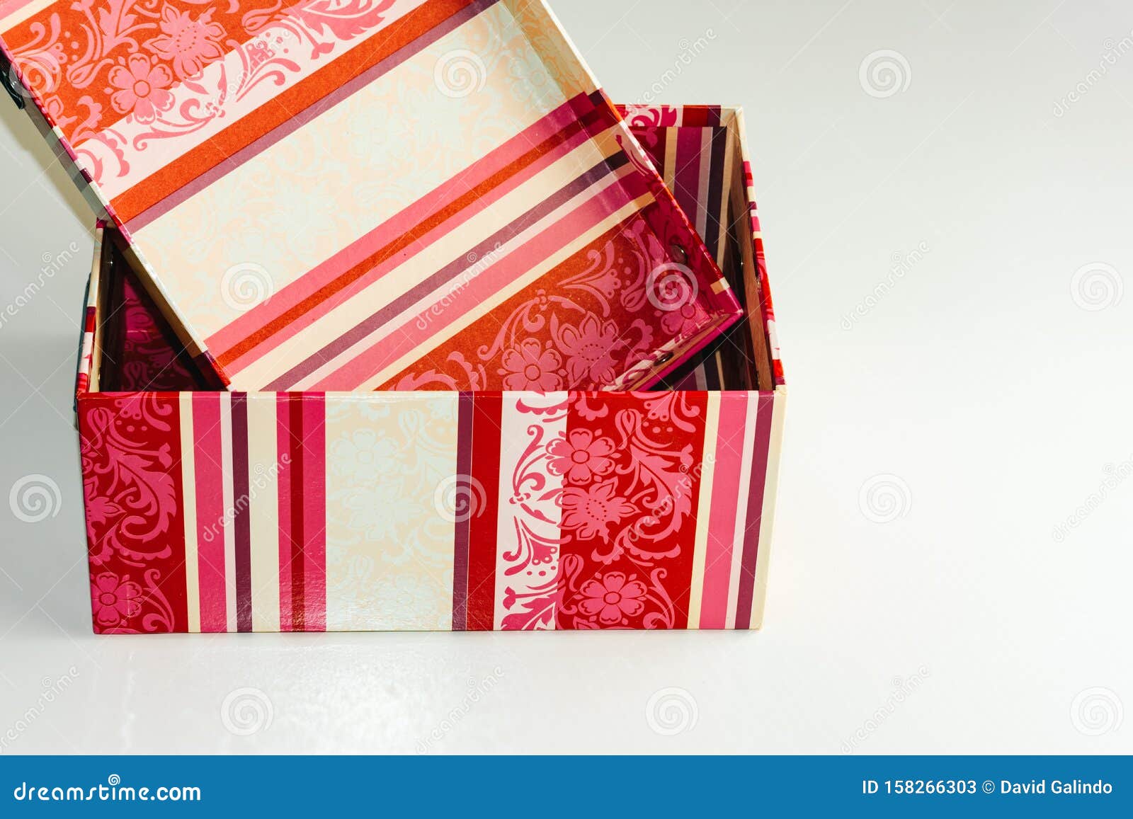 Empty Red Cardboard Box on White Background Stock Image - Image of cube ...