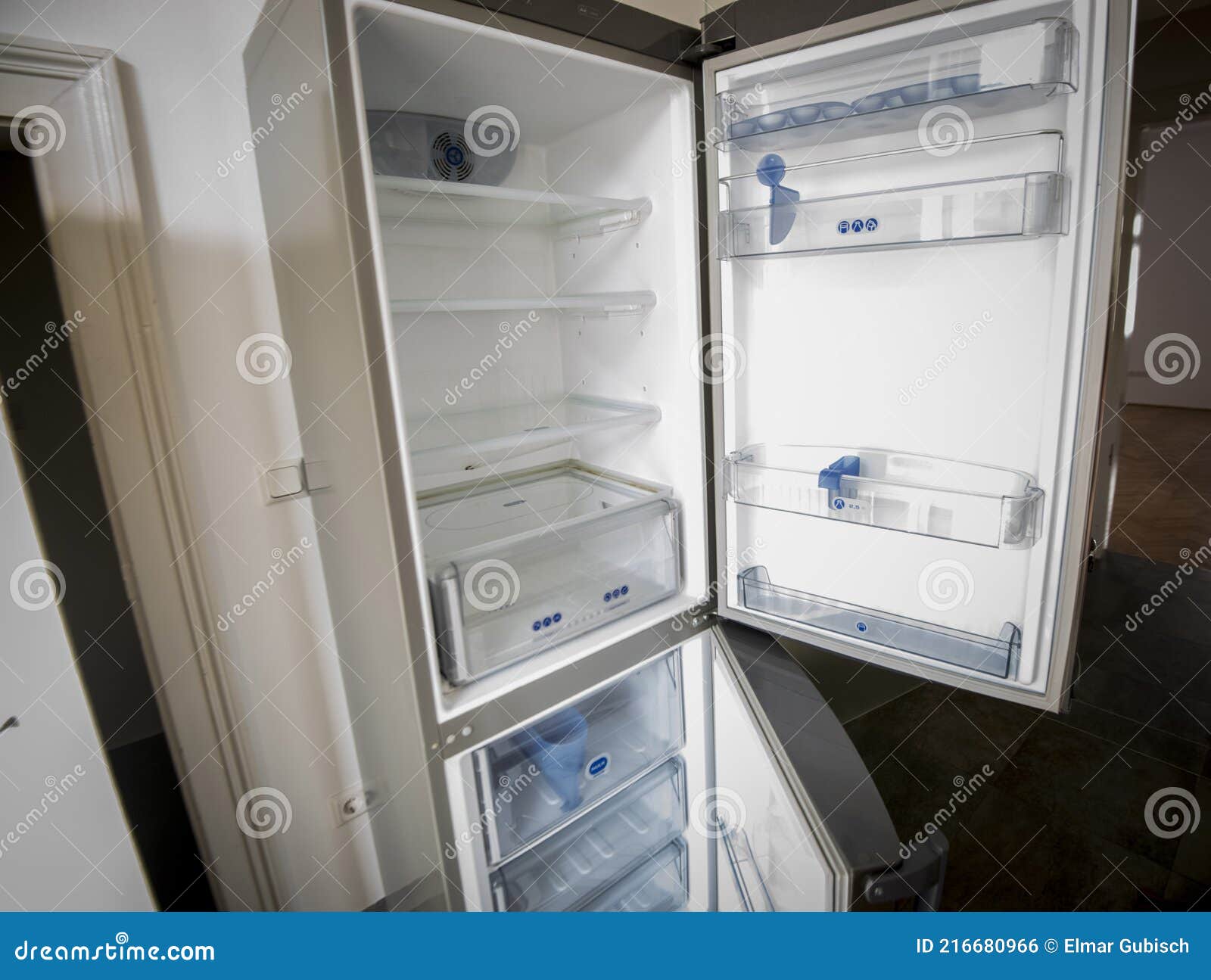 An Empty Refrigerator or Fridge Stock Photo - Image of bite, feed ...