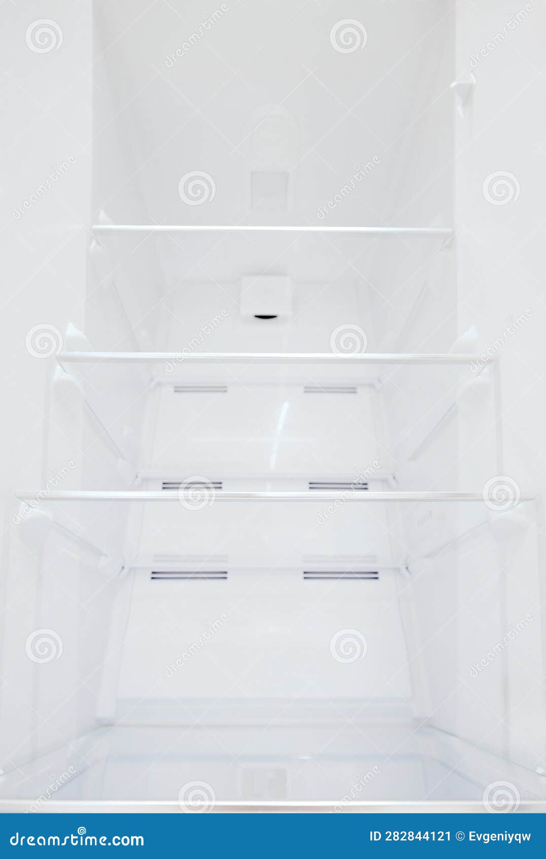 An Empty Refrigerator. Inside an Empty, Clean Refrigerator, a ...