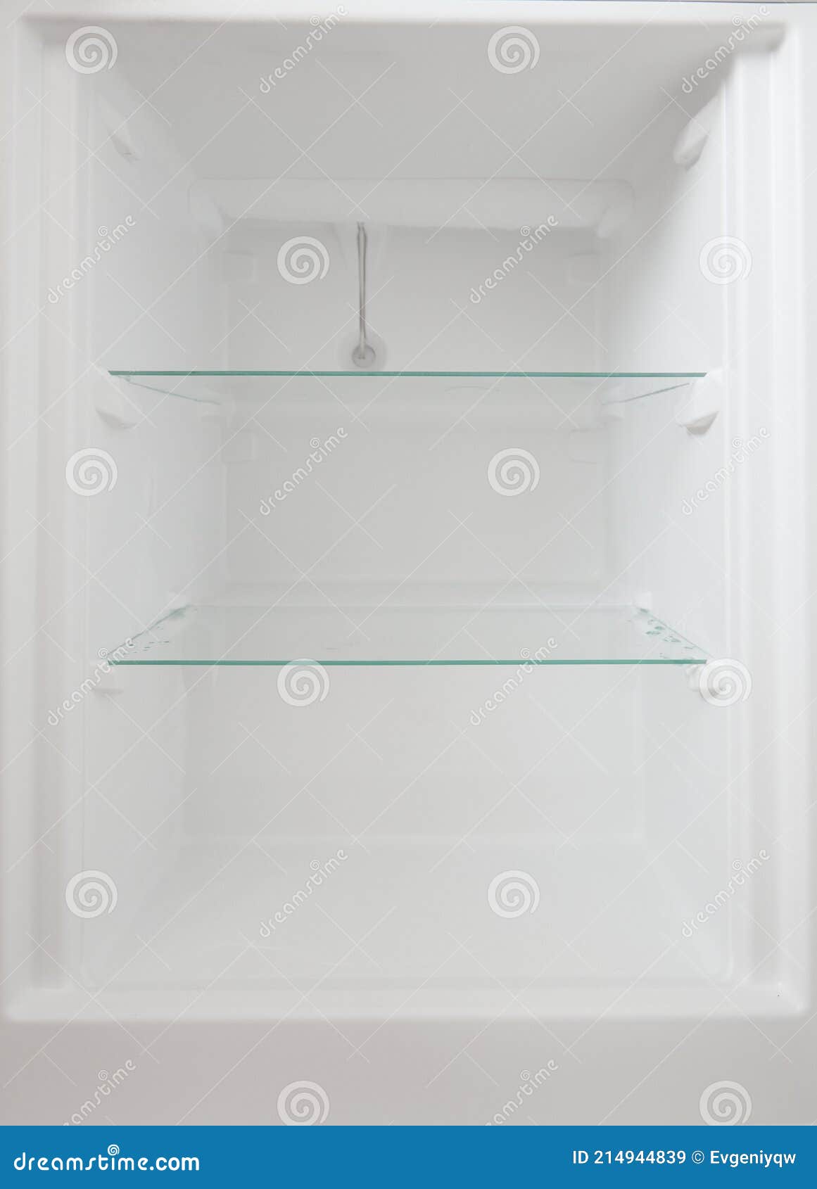 An Empty Refrigerator. Inside an Empty, Clean Refrigerator, a ...