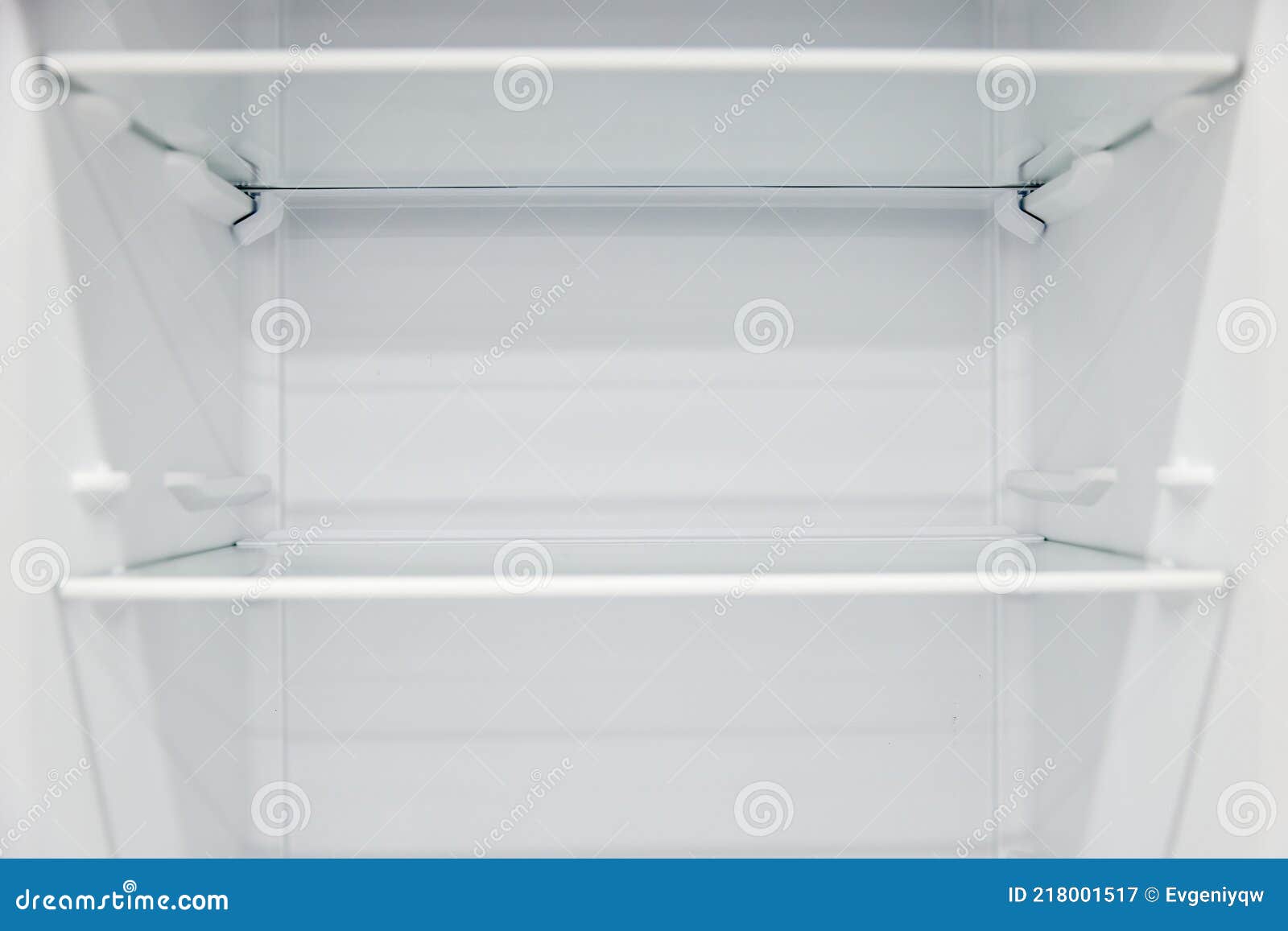 An Empty Refrigerator. Inside an Empty, Clean Refrigerator, a ...