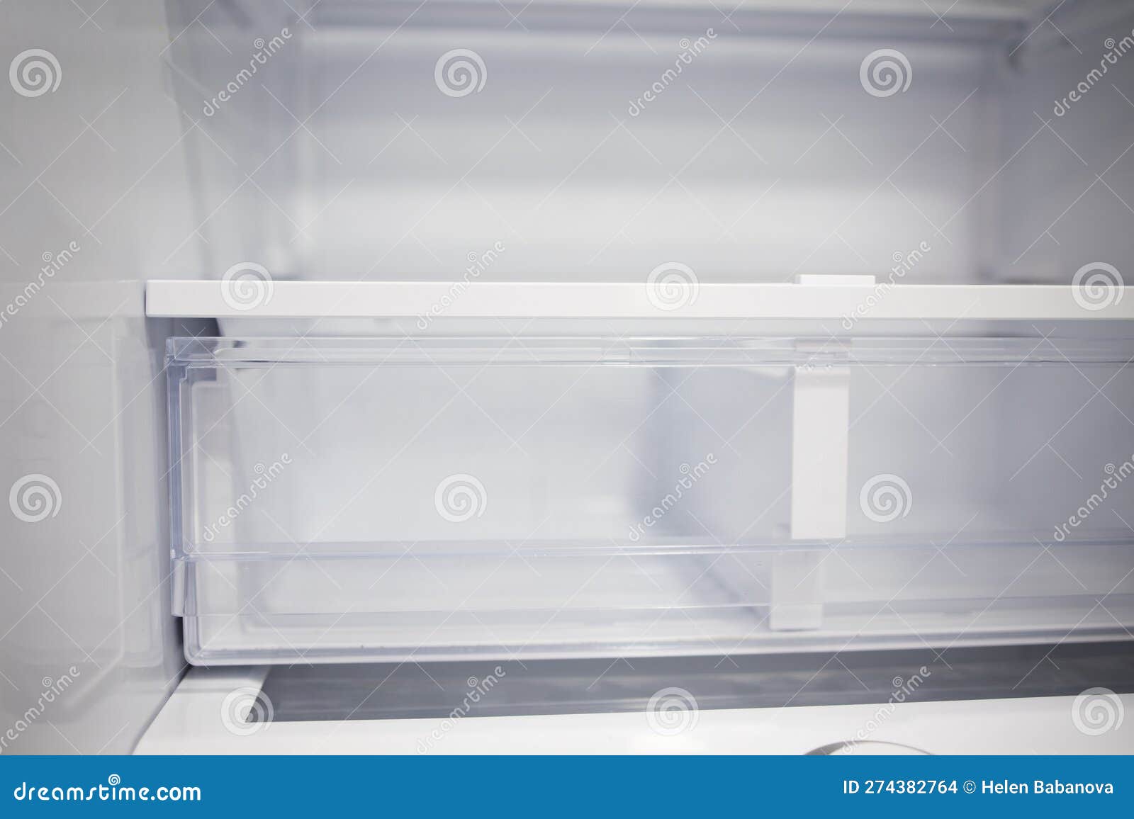 An Empty Refrigerator. Inside an Empty, Clean Refrigerator Stock Photo ...