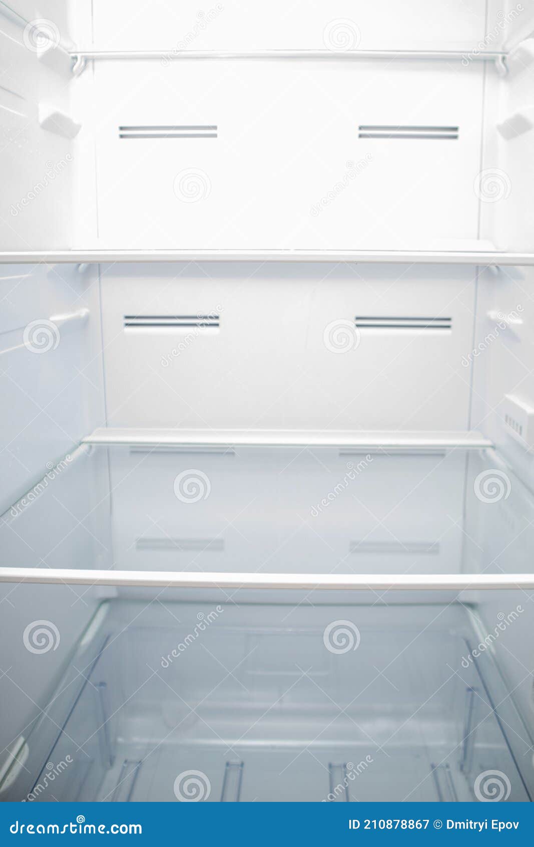 Empty Refrigerator Inside. Empty Fridge Shelves Stock Image - Image of ...