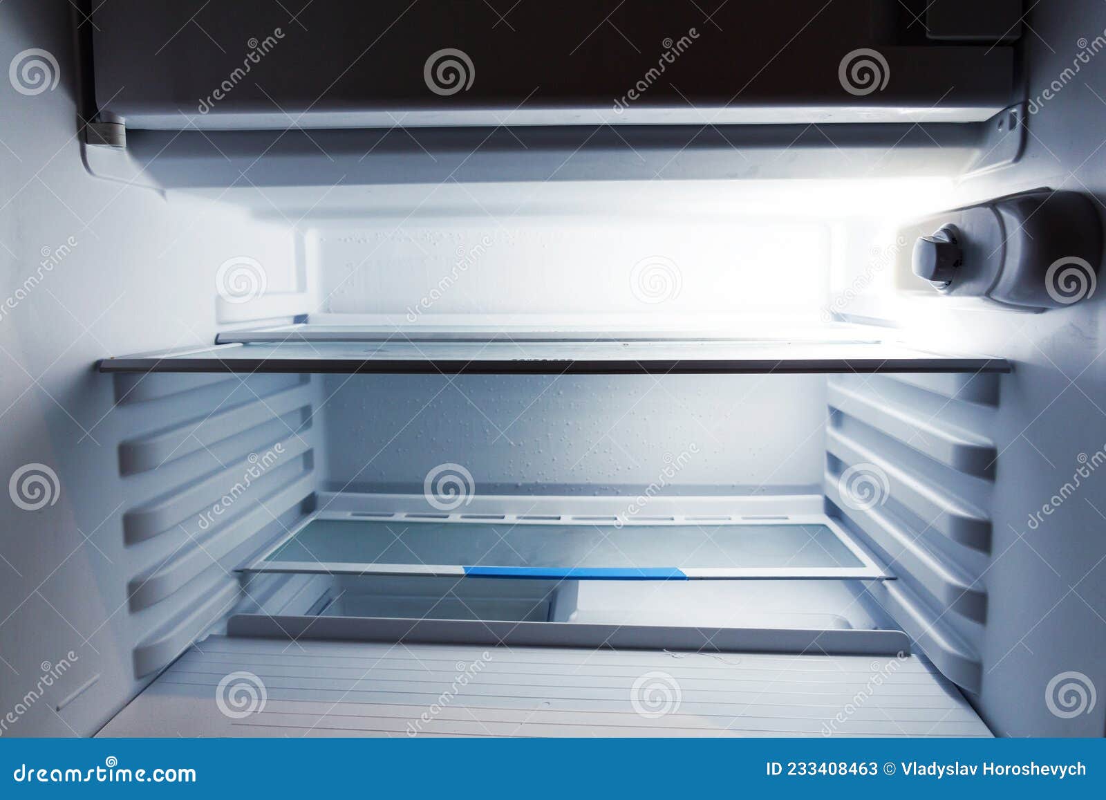 Empty Refrigerator, Many Empty Shelves in the Refrigerator Stock Image ...