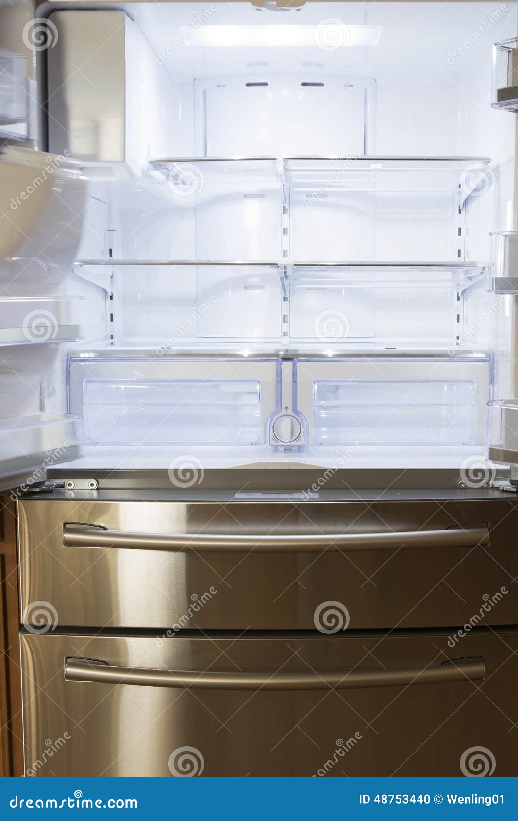 Empty refrigerator stock photo. Image of kitchen, modern - 48753440