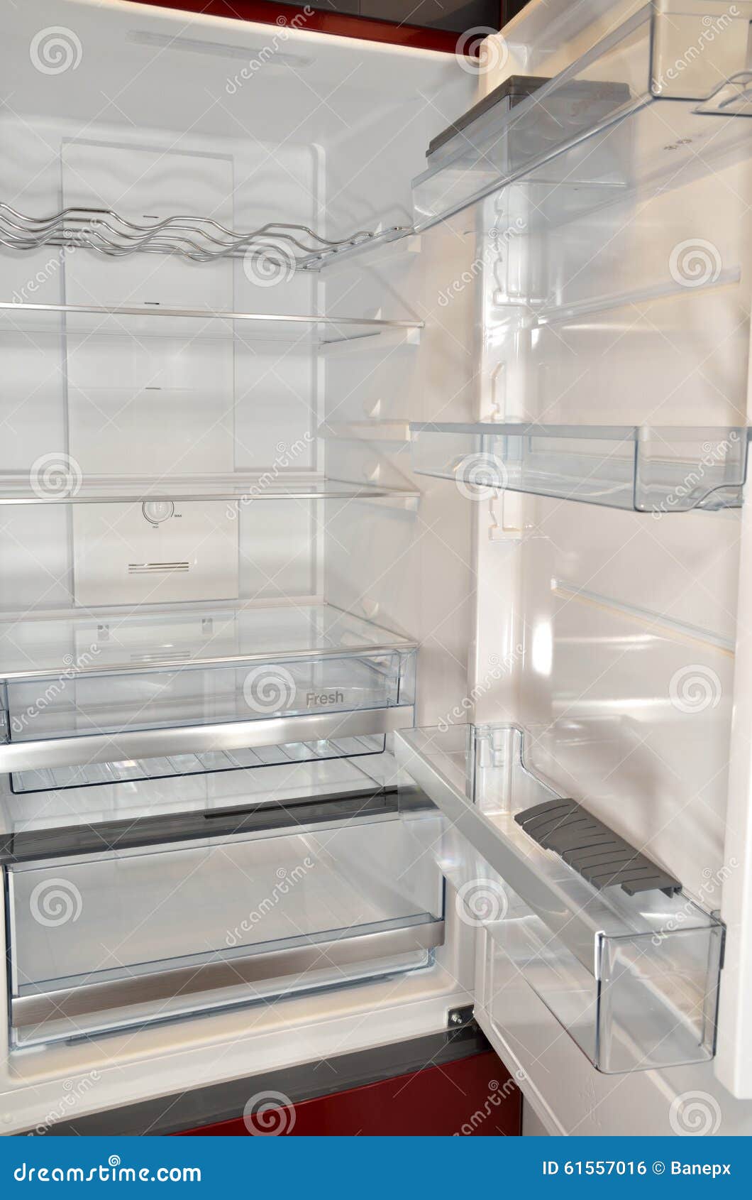 Empty refrigerator stock photo. Image of open, kitchen - 61557016