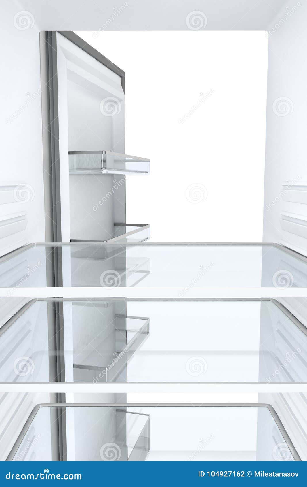 Empty Refrigerator, View from Inside Stock Illustration - Illustration ...