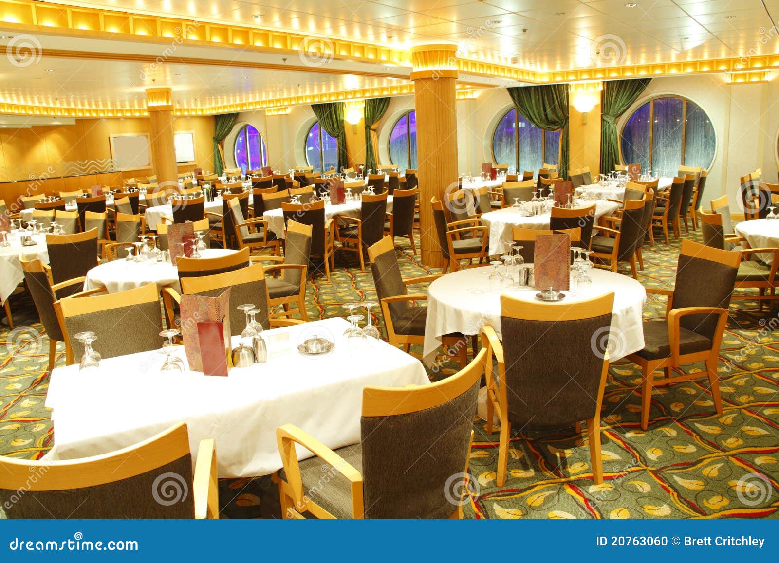 Empty restaurant stock photo. Image of luxurious, ship - 20763060