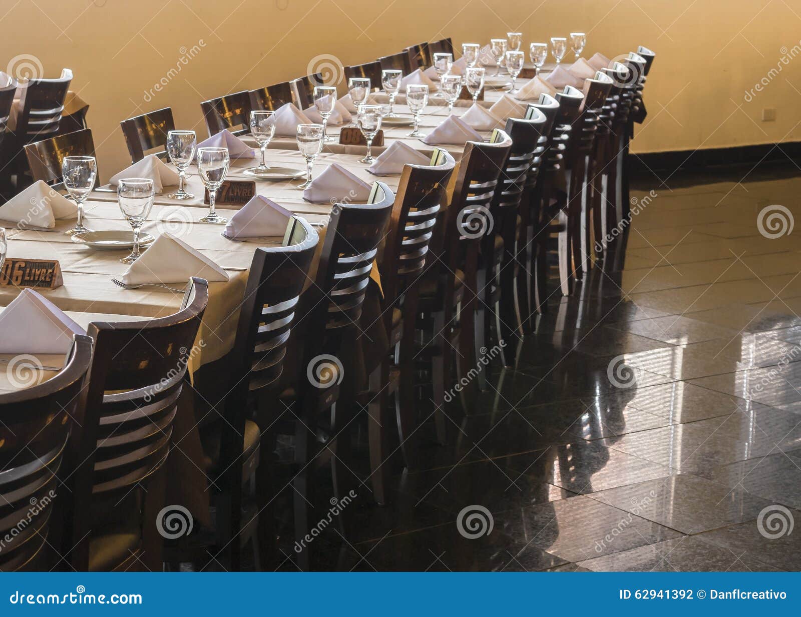 Empty Restaurant Interior View Stock Photo - Image of party, interior ...