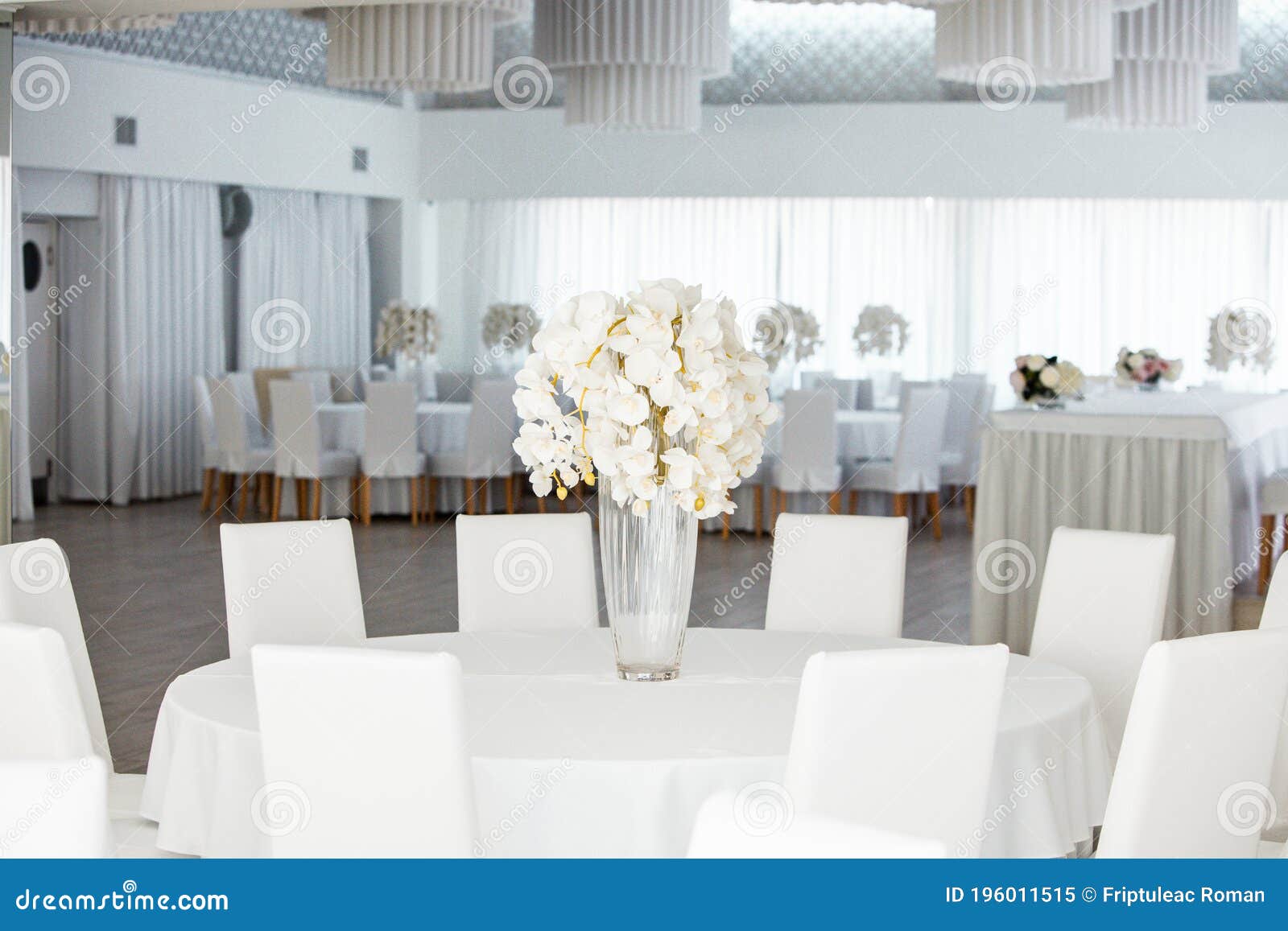 Empty Restaurant Luxury Interior. Stock Image - Image of decoration ...