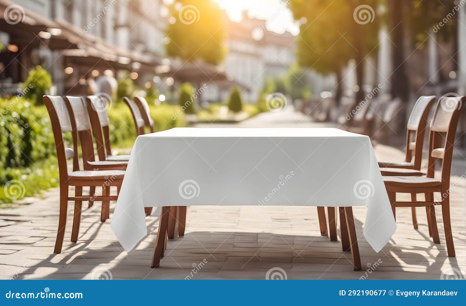 Empty Restaurant Table, Versatile Product Mockup Stock Illustration ...
