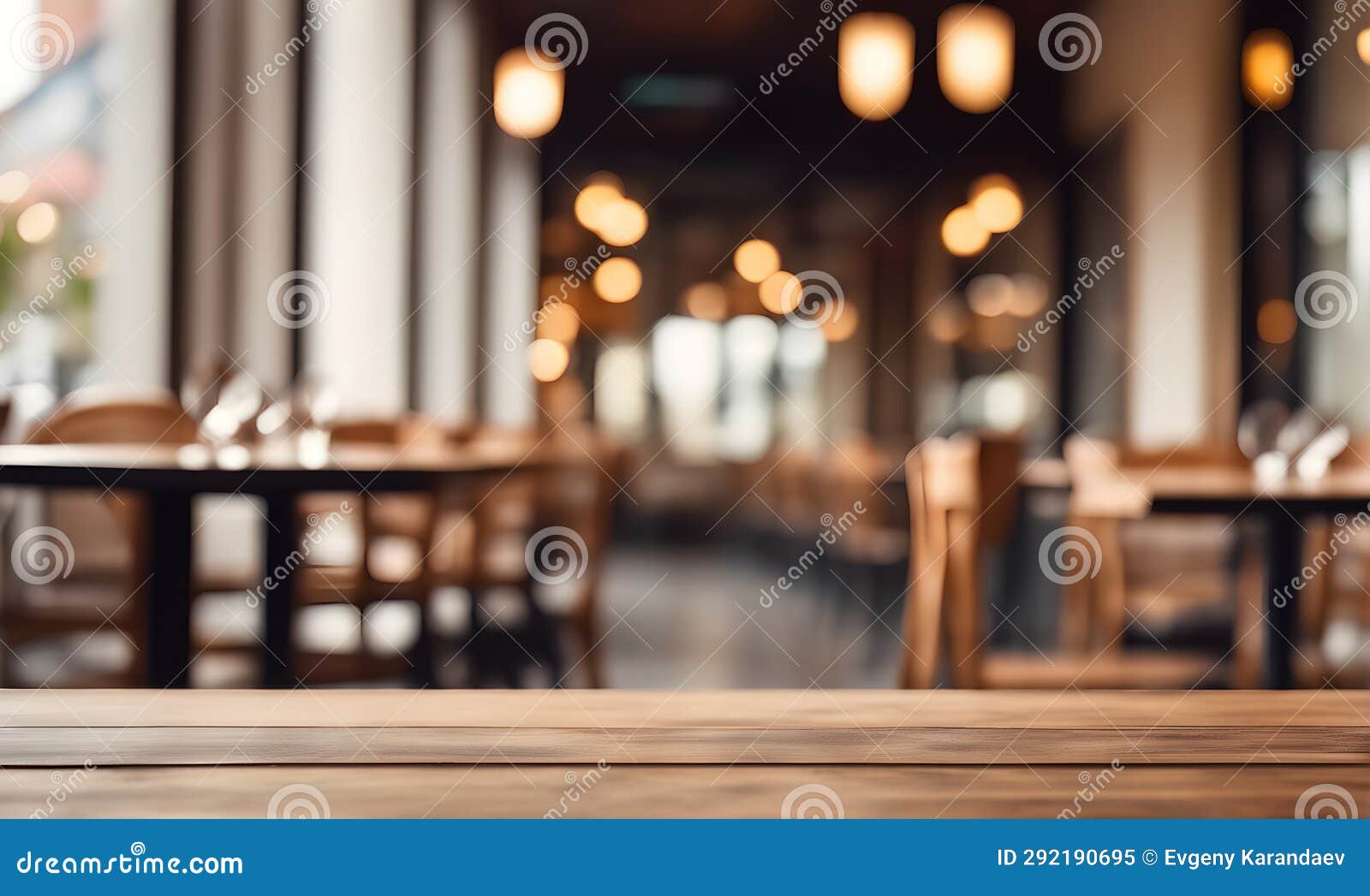 Empty Restaurant Table, Versatile Product Mockup Stock Illustration - Illustration of template ...