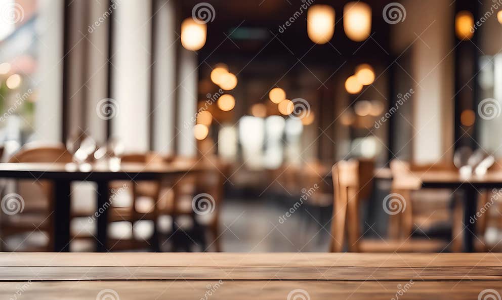 Empty Restaurant Table, Versatile Product Mockup Stock Illustration ...