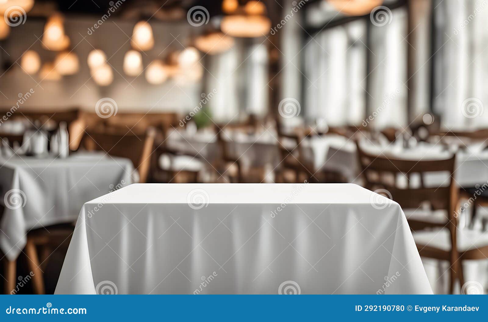 Empty Restaurant Table, Versatile Product Mockup Stock Illustration ...