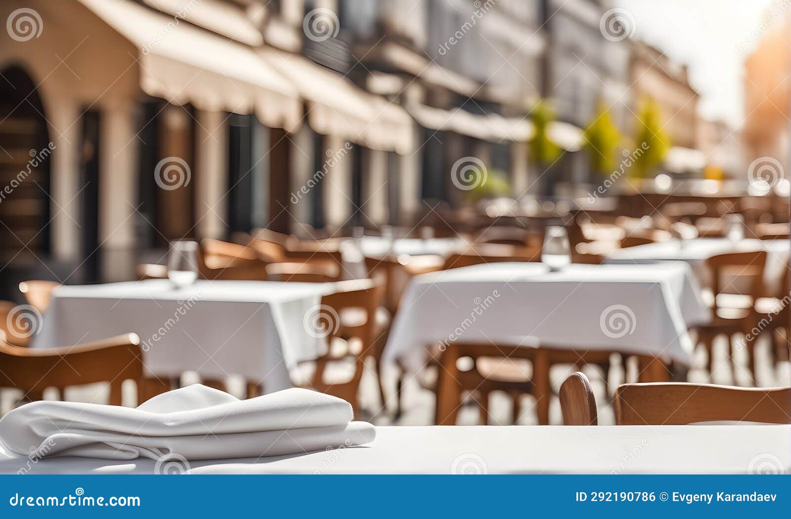 Empty Restaurant Table, Versatile Product Mockup Stock Illustration ...
