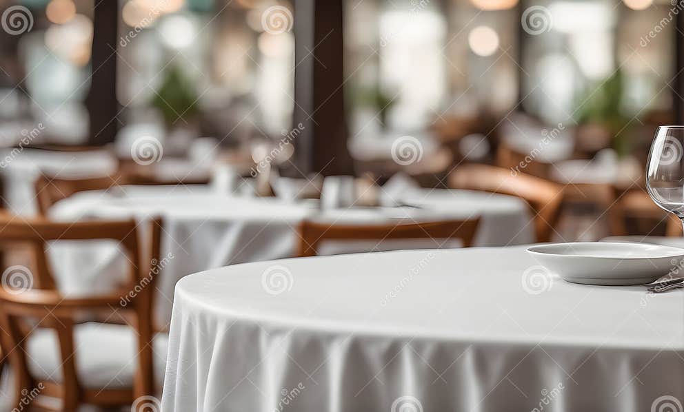 Empty Restaurant Table, Versatile Product Mockup Stock Illustration ...