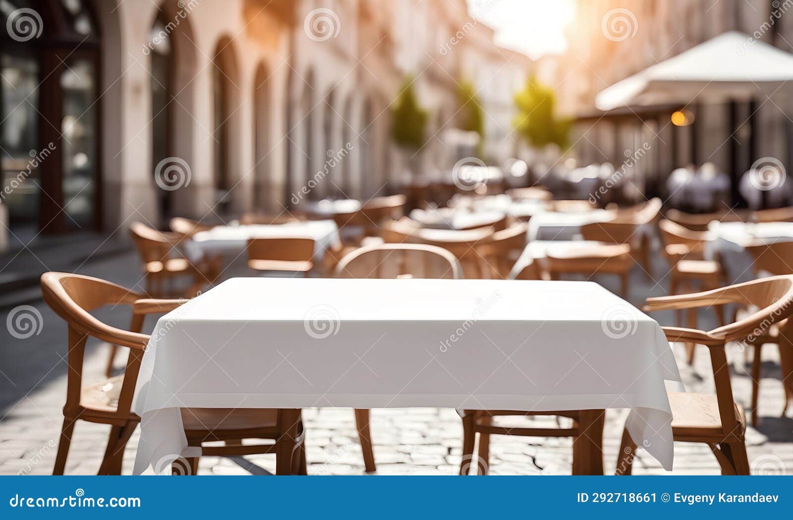 Empty Restaurant Table, Versatile Product Mockup Stock Illustration ...