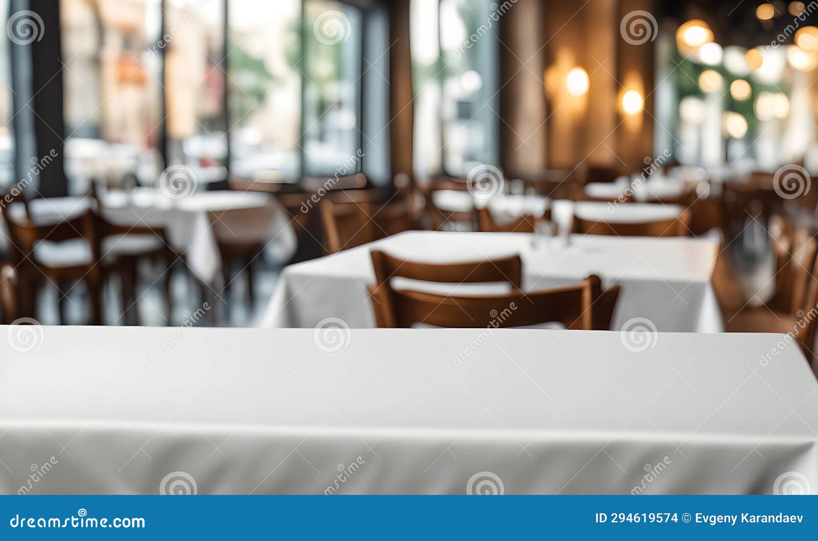 Empty Restaurant Table, Versatile Product Mockup Stock Illustration ...