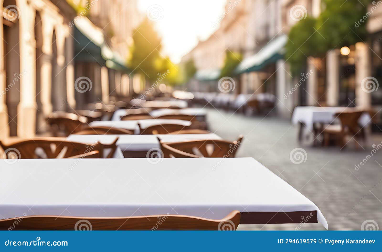 Empty Restaurant Table, Versatile Product Mockup Stock Illustration ...