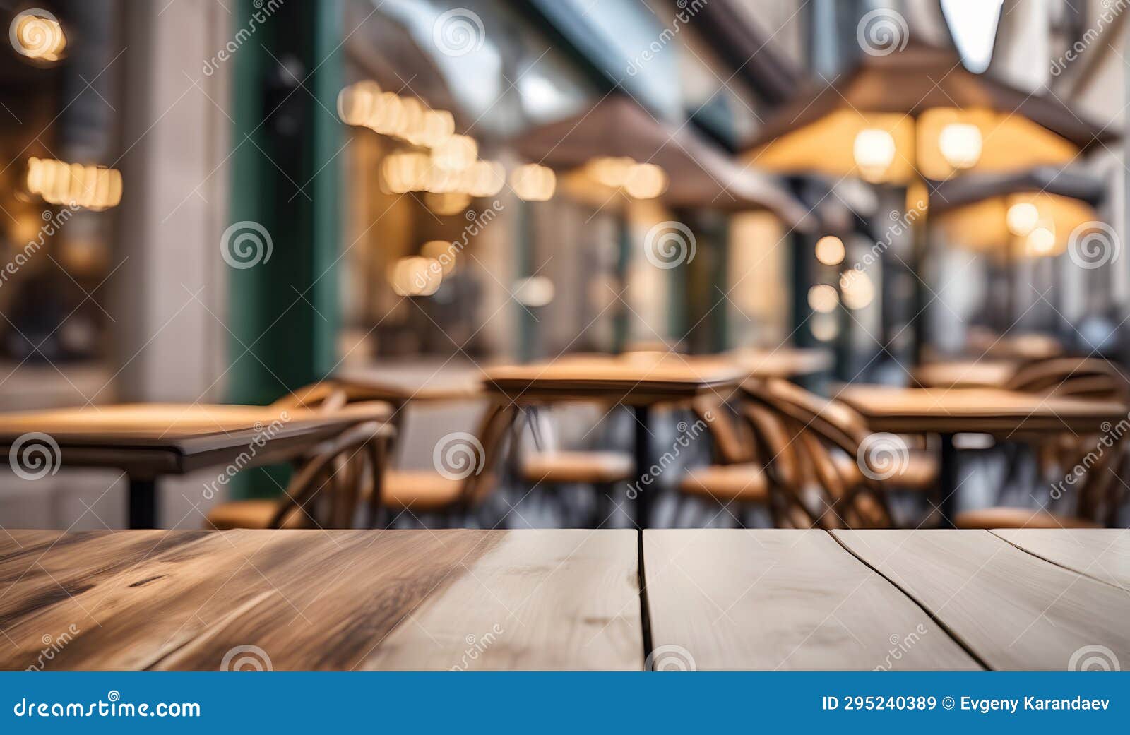 Empty Restaurant Table, Versatile Product Mockup Stock Illustration ...