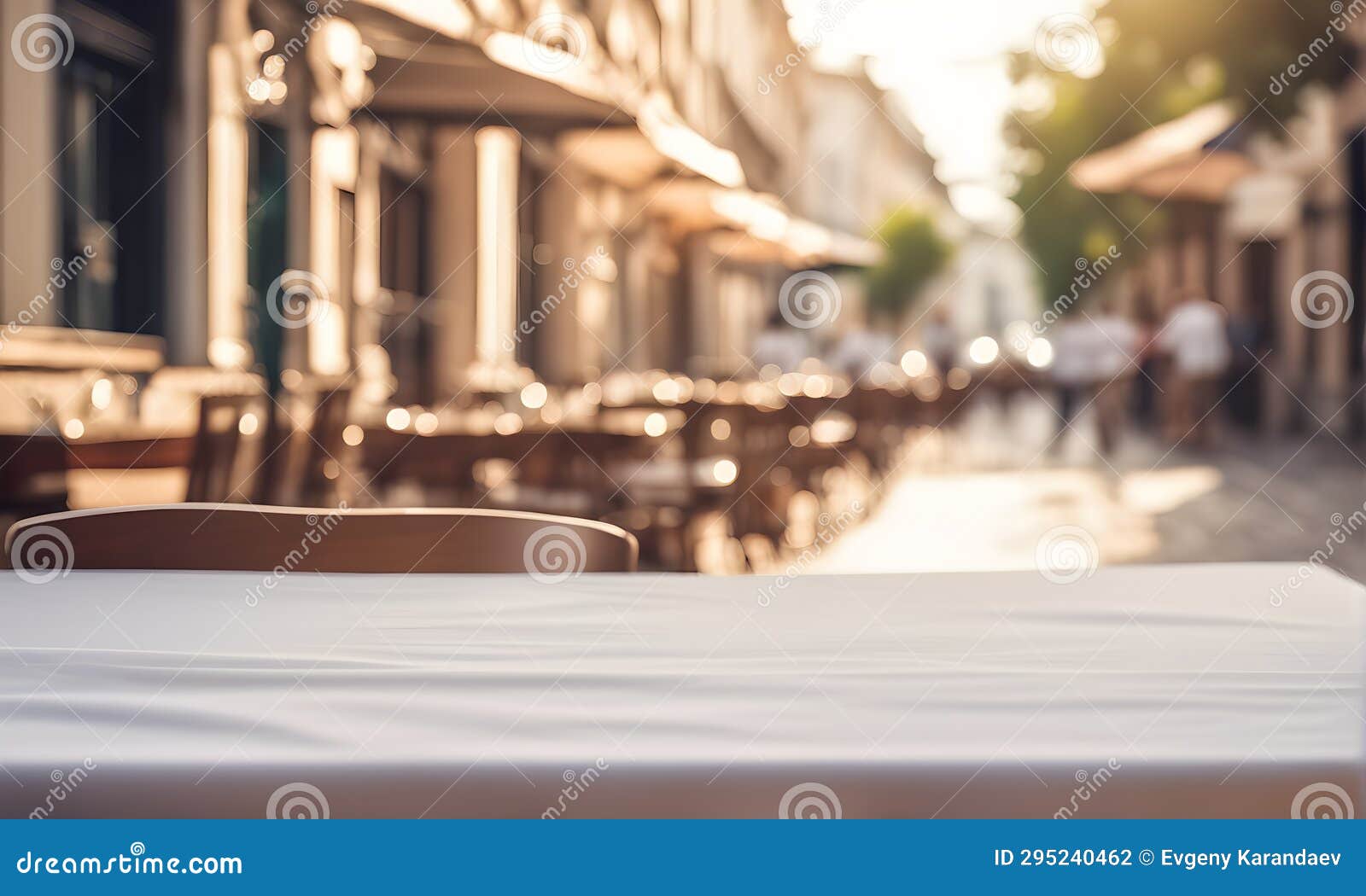 Empty Restaurant Table, Versatile Product Mockup Stock Illustration ...