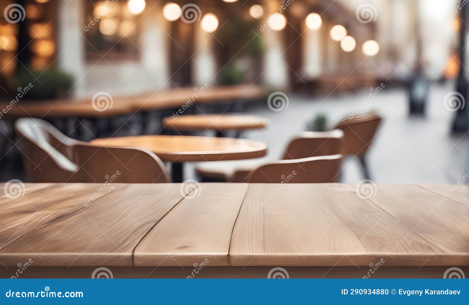 Empty Restaurant Table, Versatile Product Mockup Stock Illustration - Illustration of scene ...