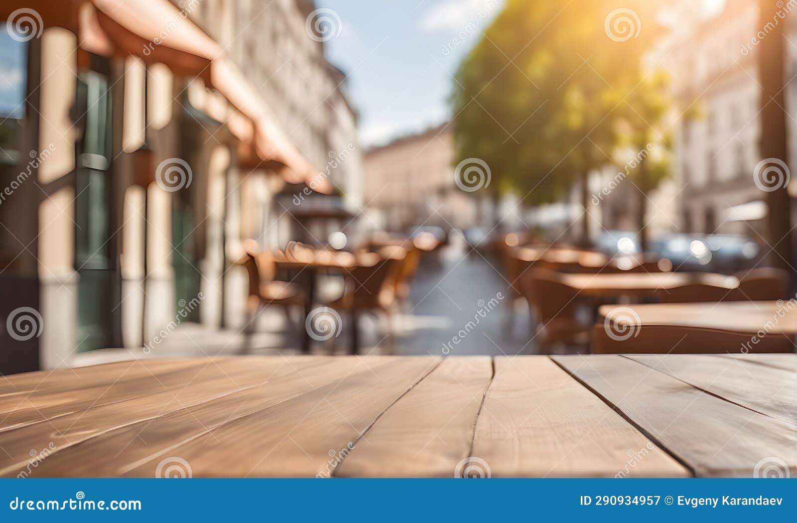 Empty Restaurant Table, Versatile Product Mockup Stock Illustration ...