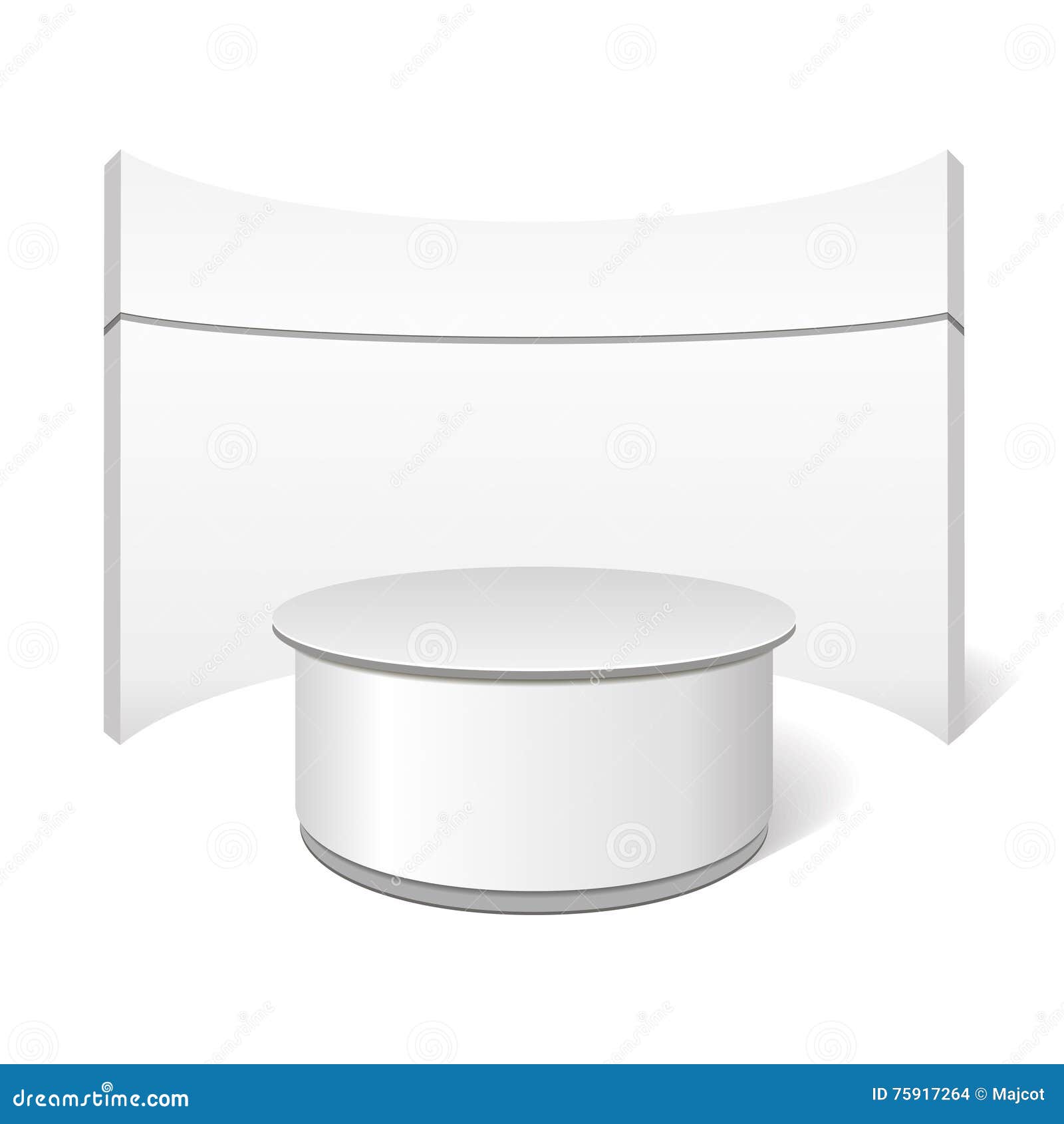 Empty Retail Stand. Illustration on White Background Stock Vector ...