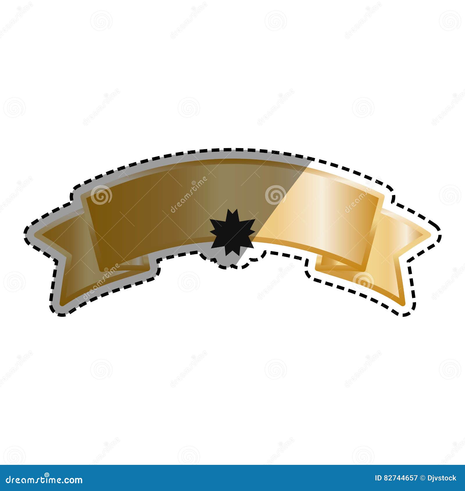Empty ribbon banner stock illustration. Illustration of lines - 82744657