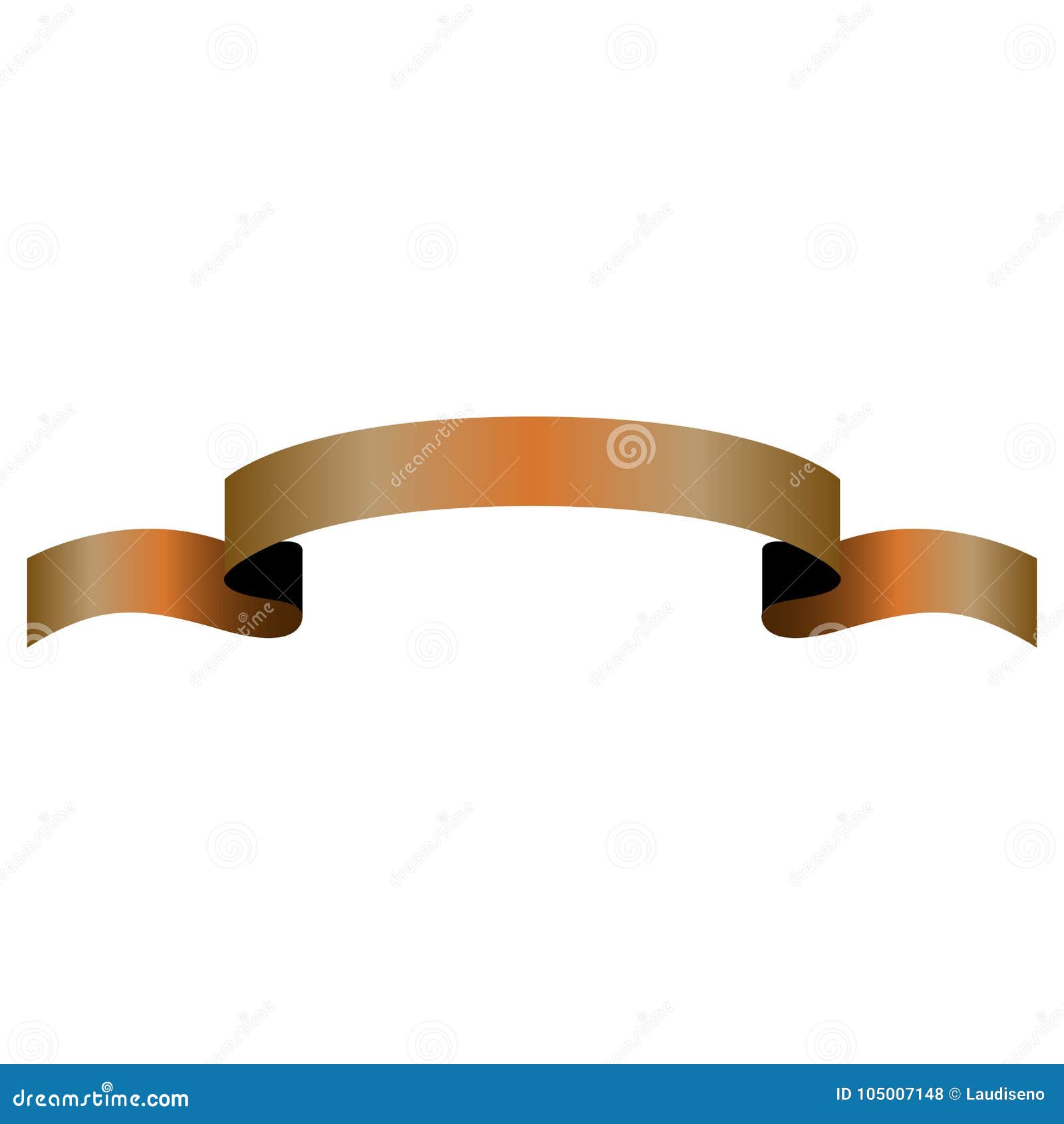 Isolated empty ribbon stock vector. Illustration of isolated - 105007148