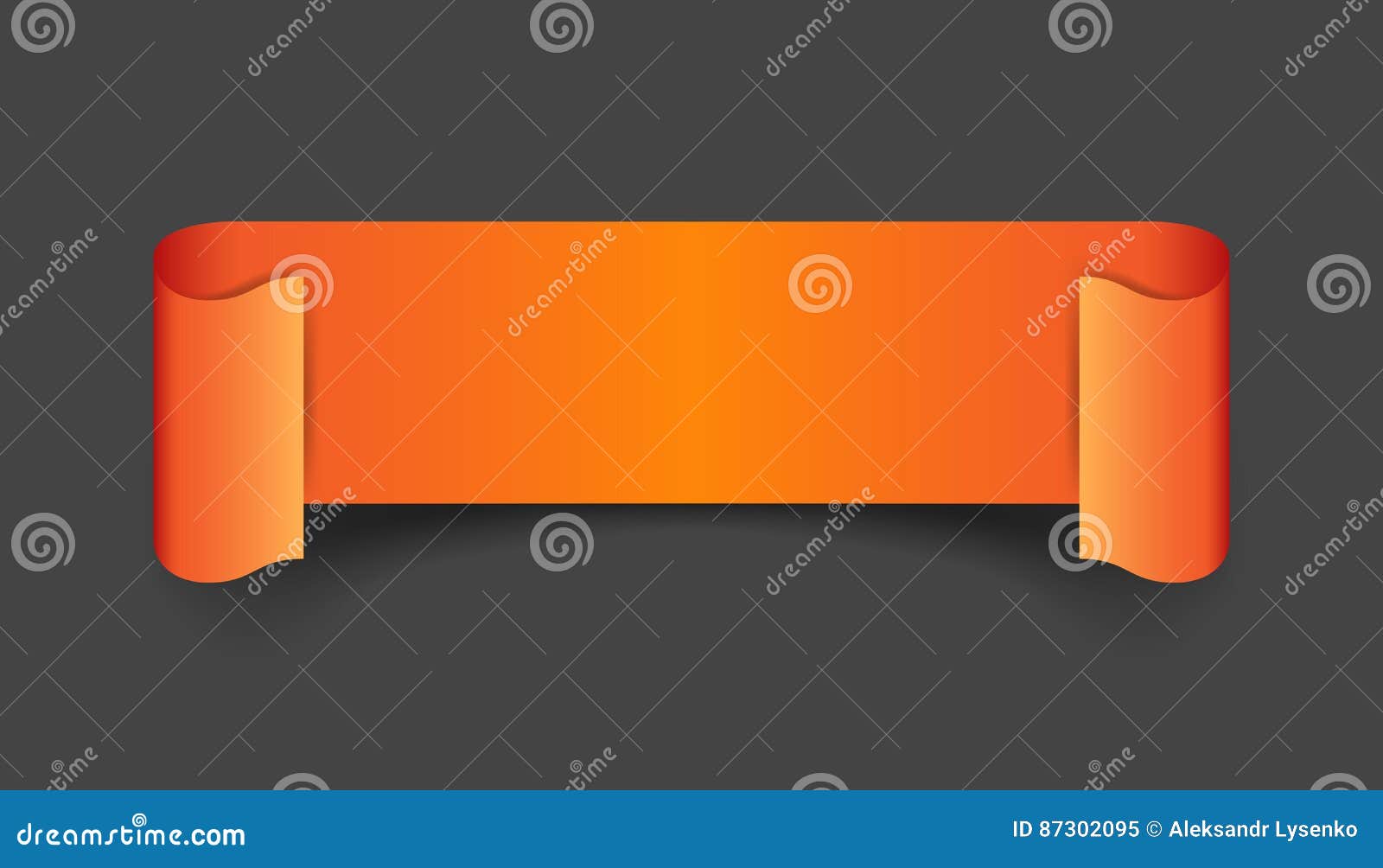 Empty ribbon vector icon. stock vector. Illustration of ribbon - 87302095